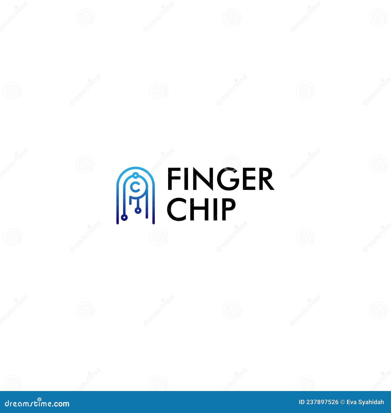 Simple Flat Design FINGER CHIP Lock Logo Design Stock Vector ...