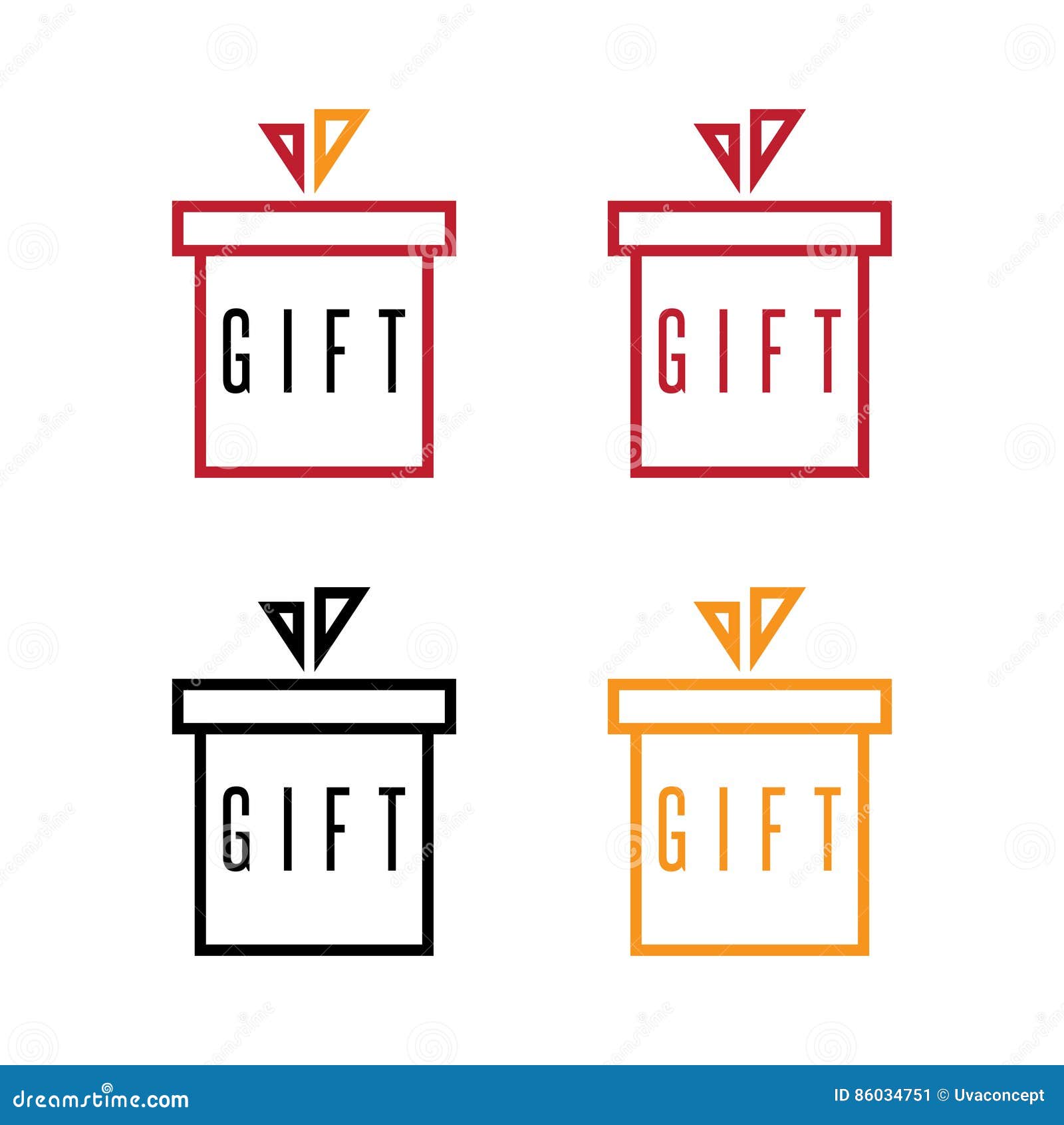 Simple Flat Design Gift Boxes Vector Stock Vector - Illustration of ...