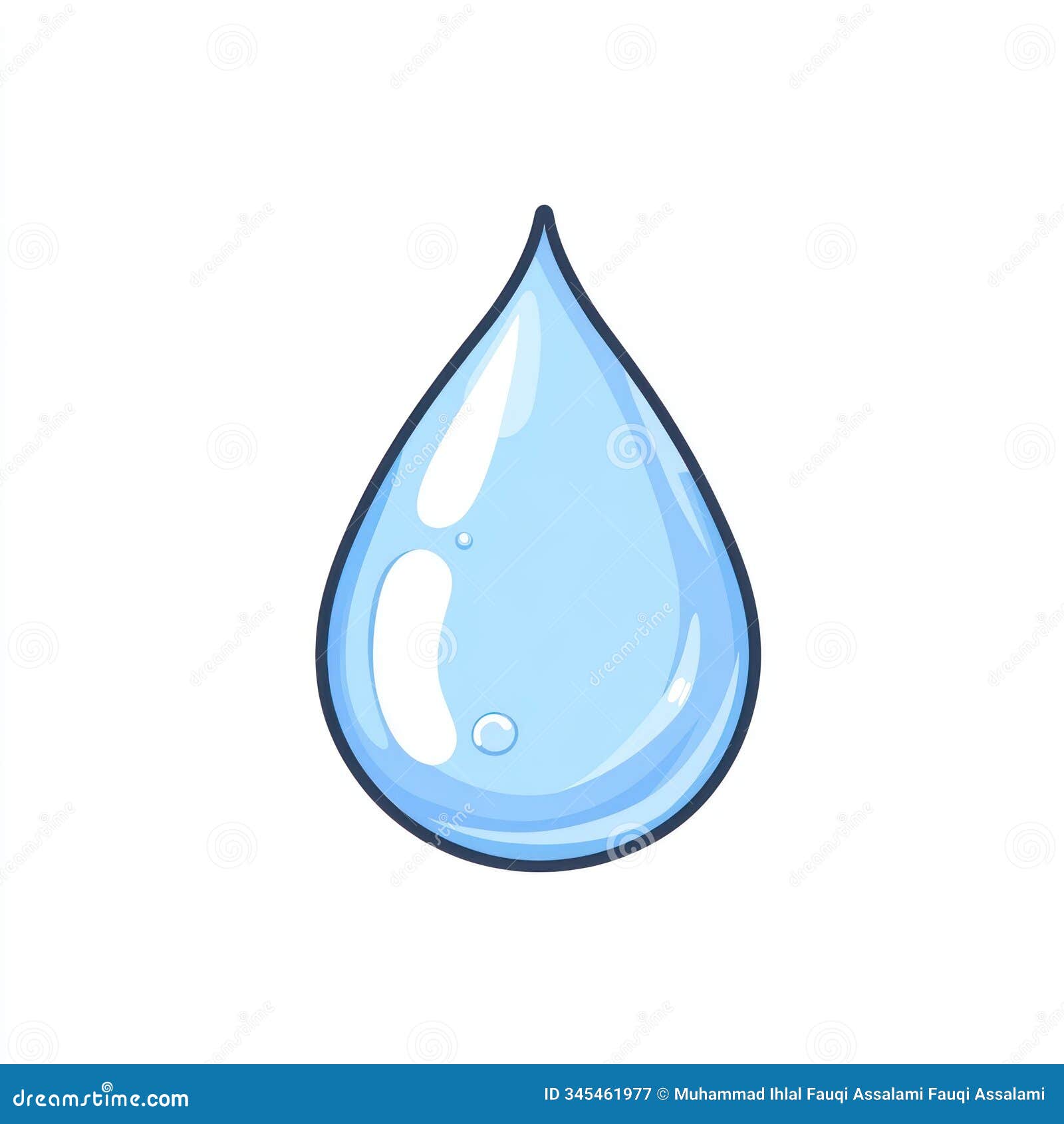 A Simple Flat Design Vector of a Water Droplet Stock Illustration ...