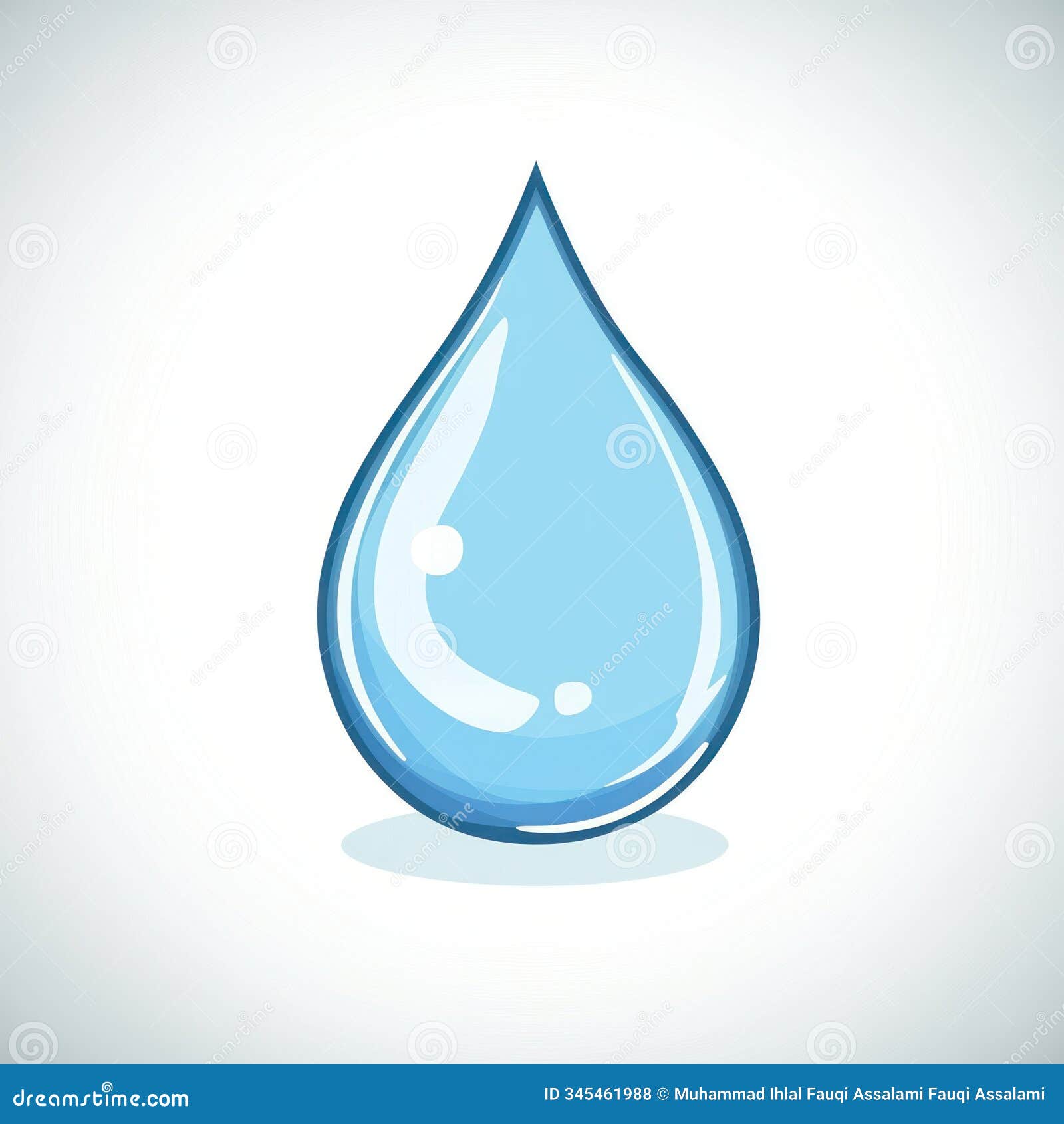 A Simple Flat Design Vector of a Water Droplet Stock Illustration ...