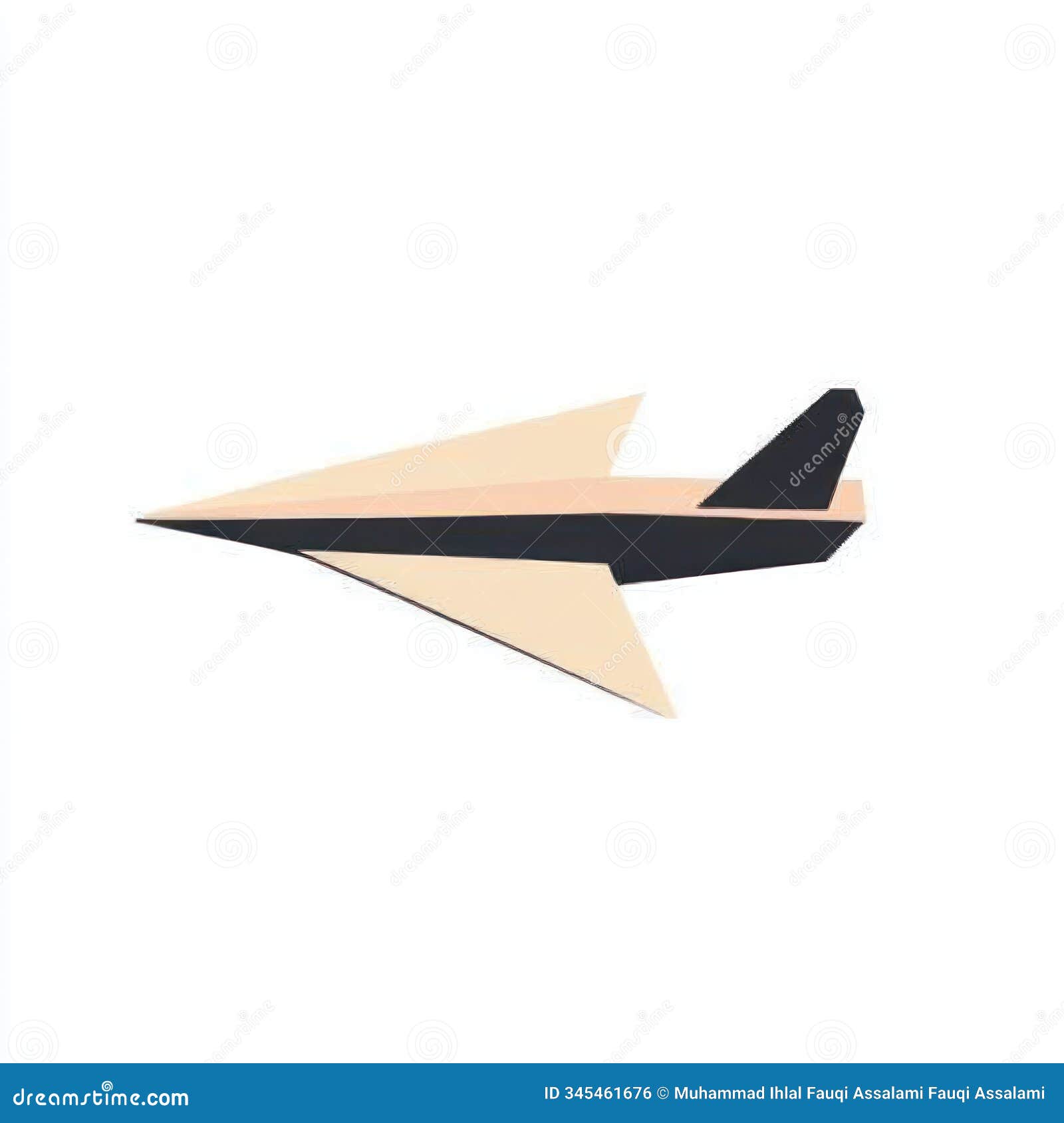 A Simple Flat Design Vector of a Paper Airplane Stock Illustration ...