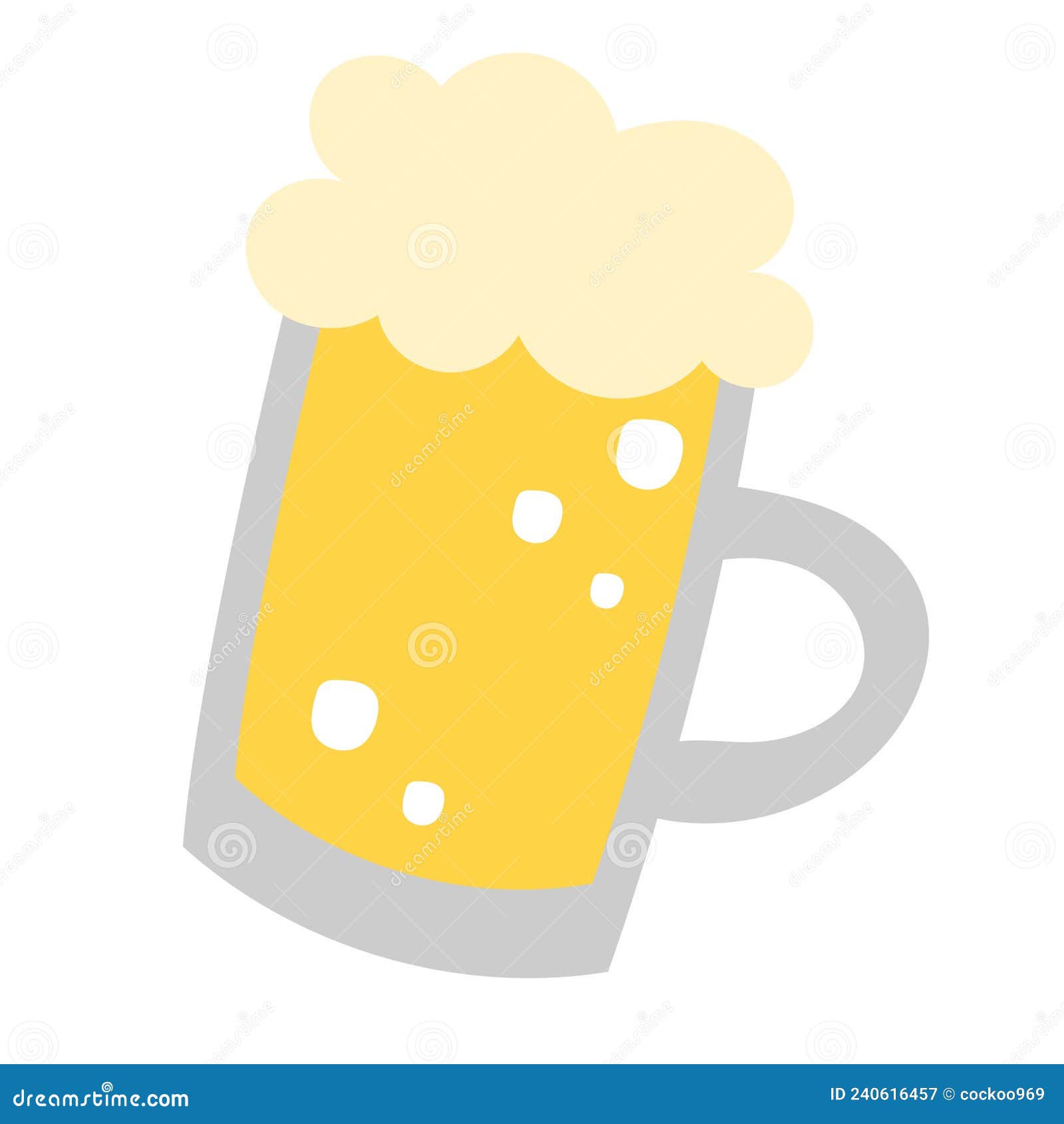 Simple and Flat Draft Beer Illustration Stock Vector - Illustration of ...