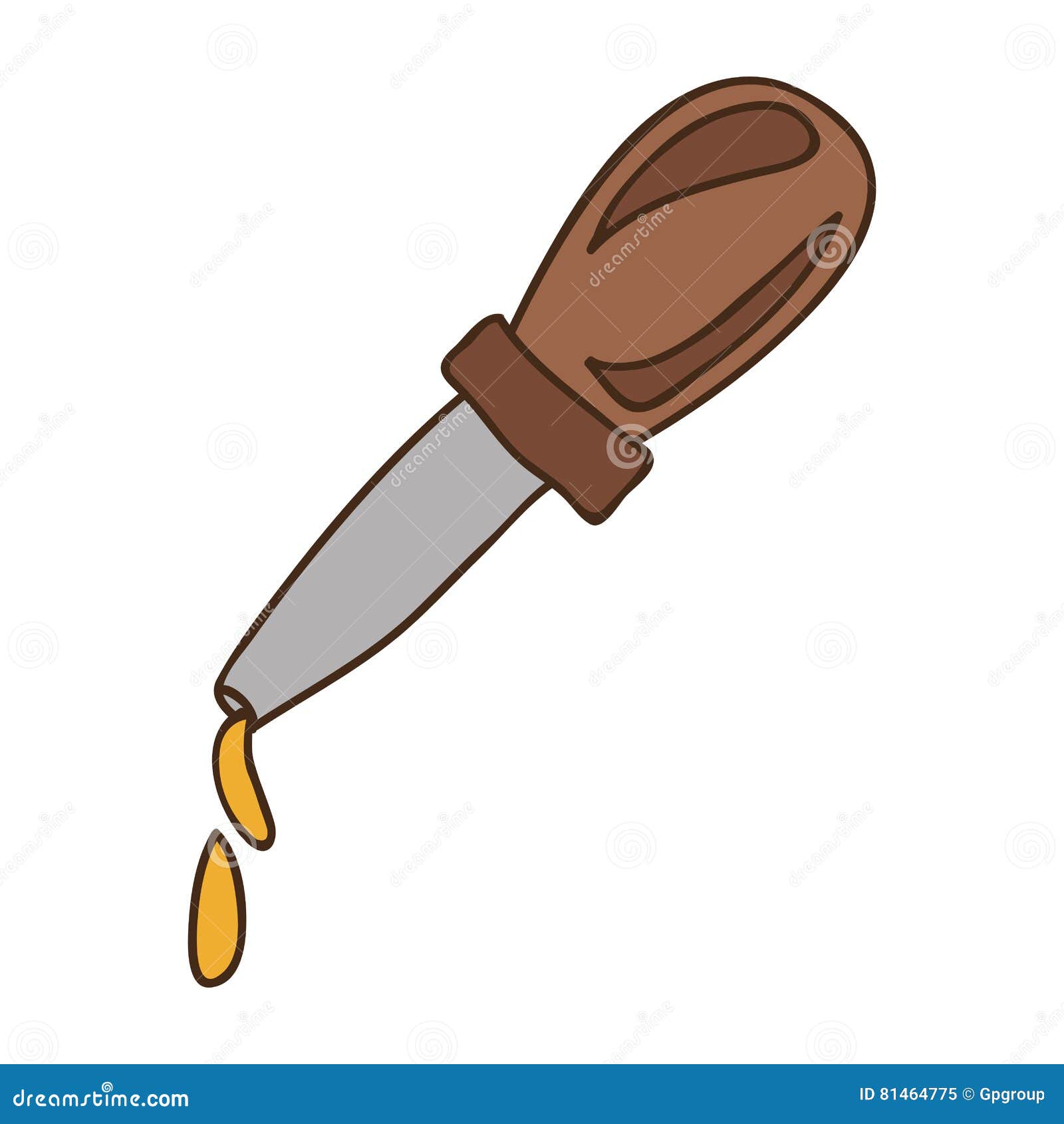 Simple Flat Dropper Icon with Liquid Drop Stock Illustration ...