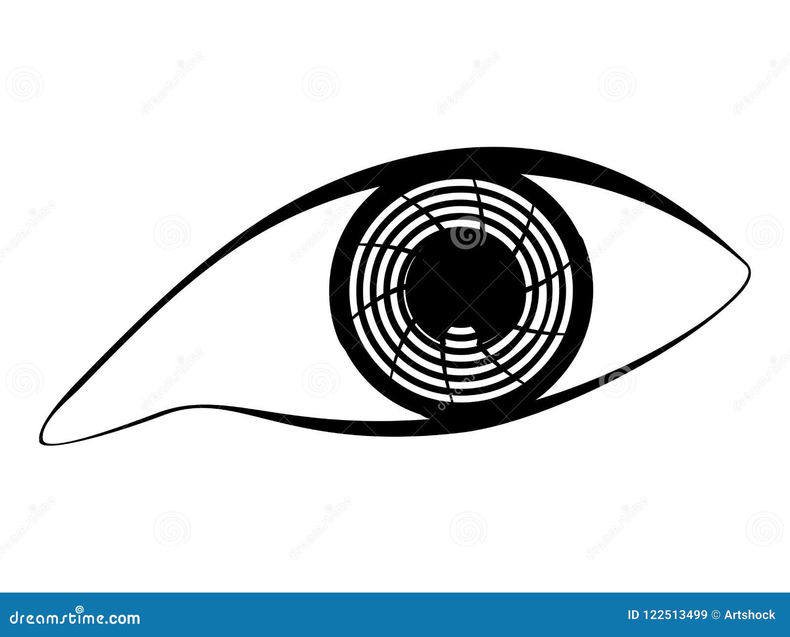 Flat cyborg eye stock vector. Illustration of future - 122513499