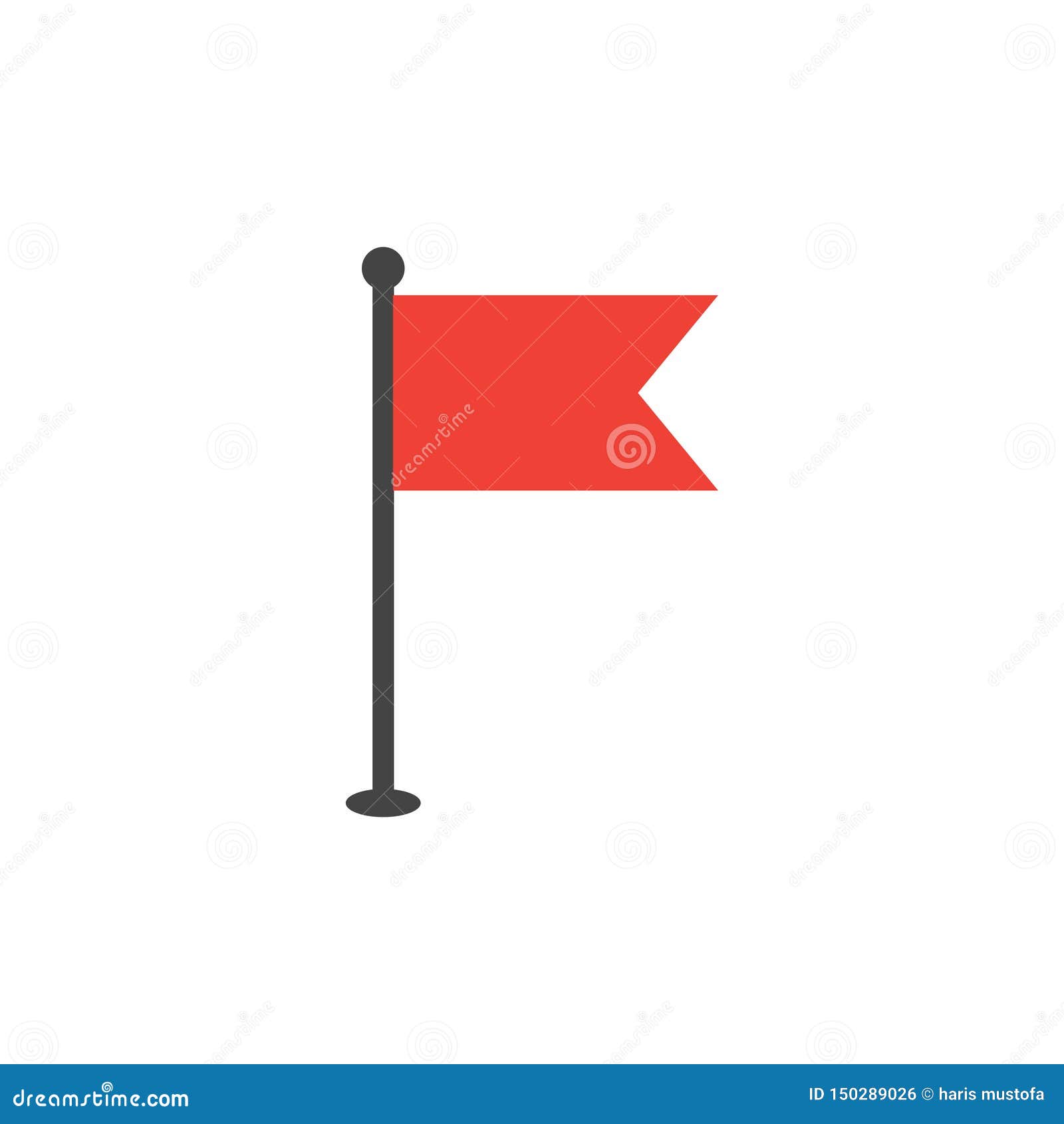 Simple Flat Flag Icon Graphic Design Template Vector Stock Vector ...