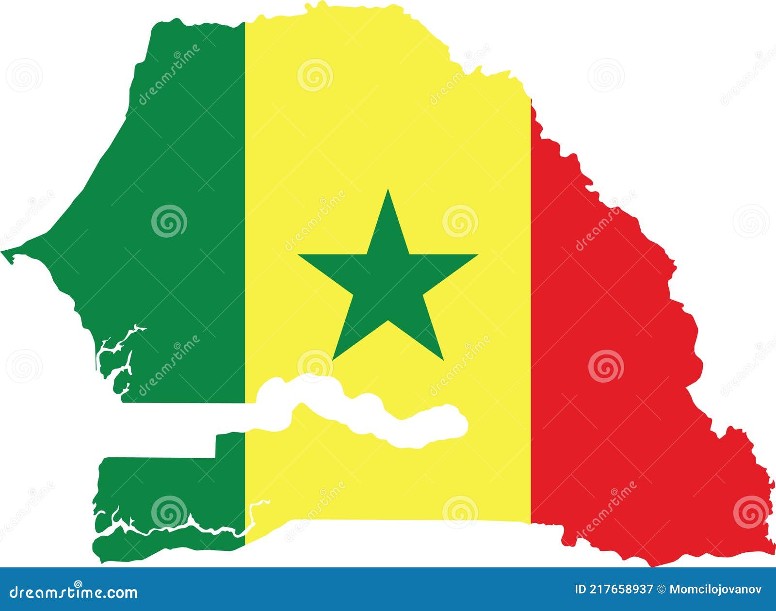 Republic Of Senegal Location Map Cartoon Vector | CartoonDealer.com ...