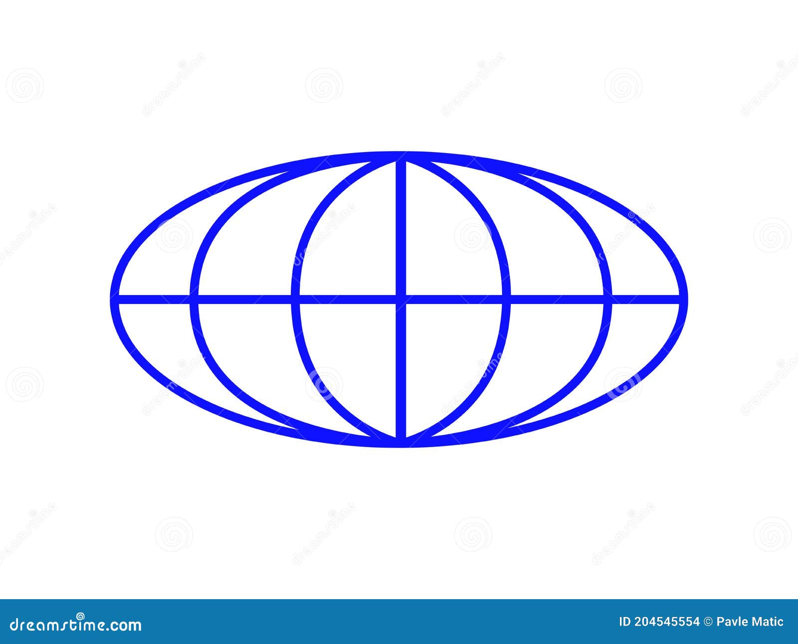 Simple Abstract Globe Logo Isolated on White Background Stock Vector ...