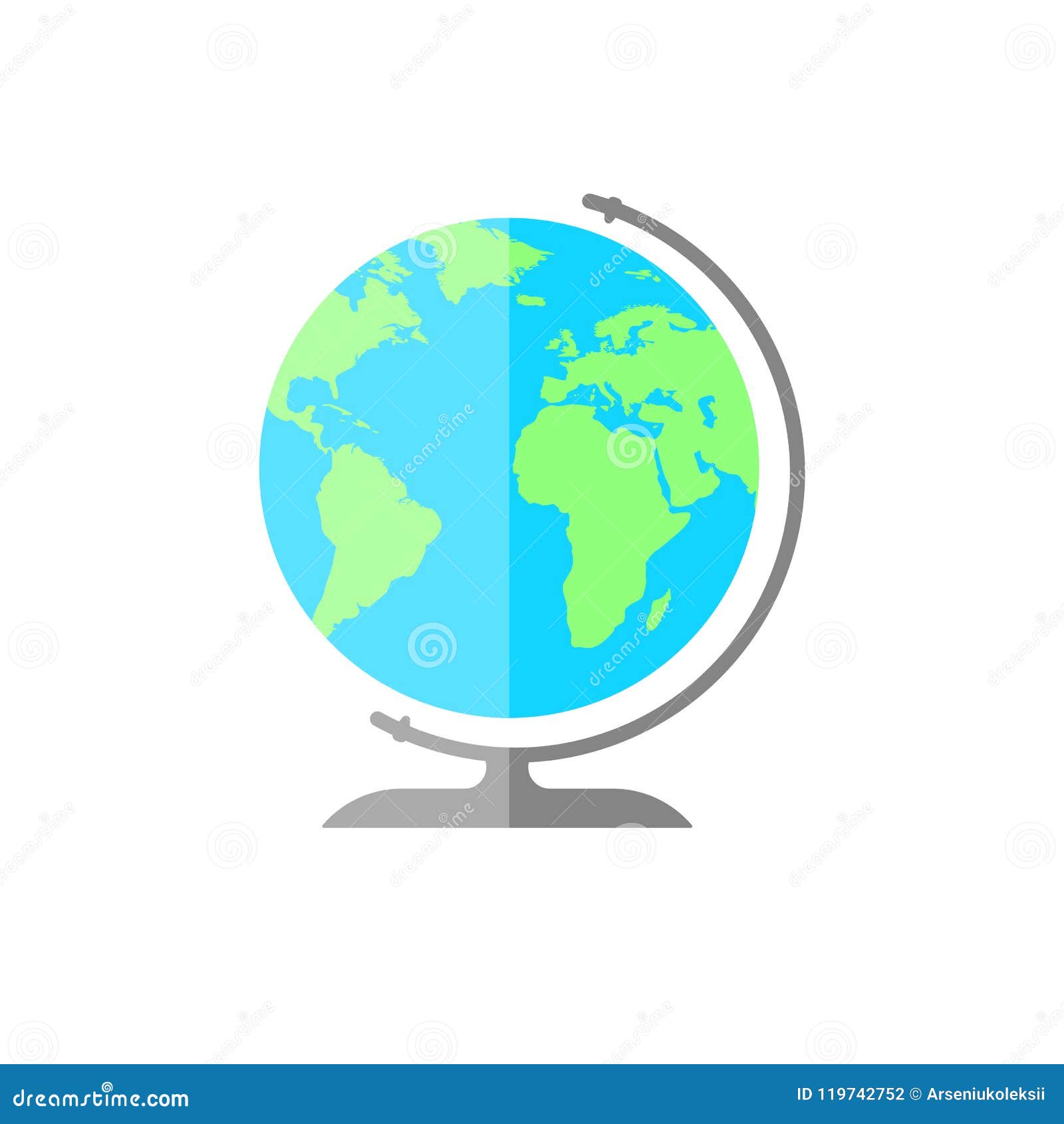 Simple Flat Globe Icon. World Sign Illustration. Stock Vector ...