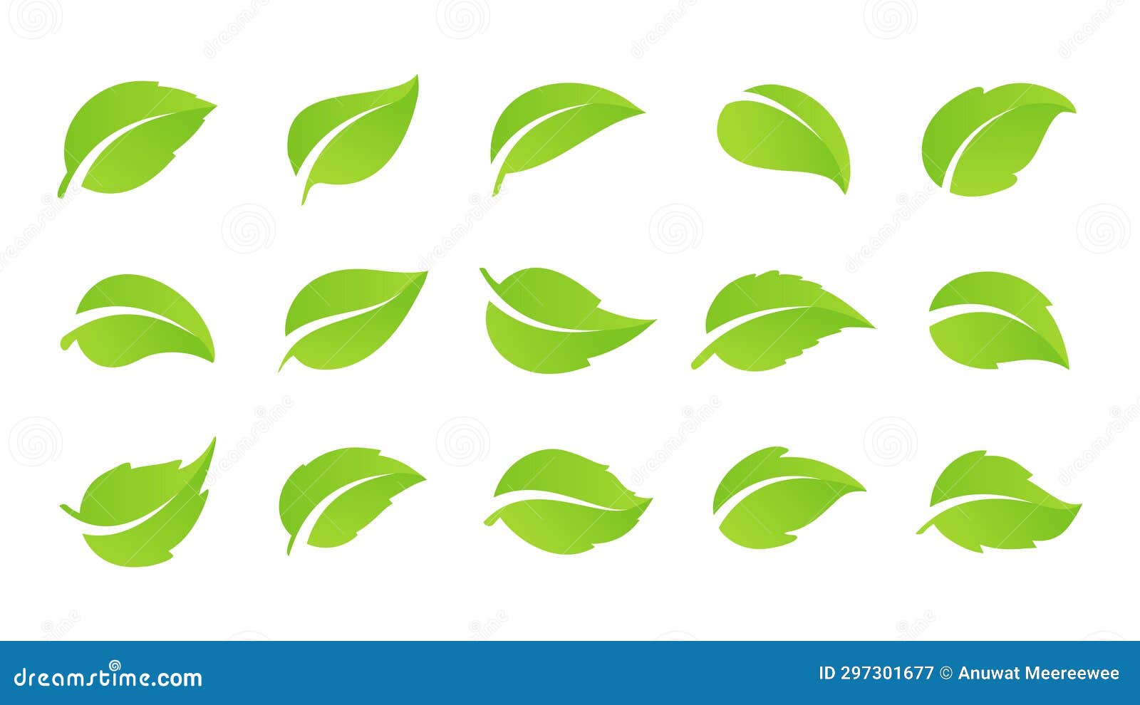Simple Flat Green Leaf Design Vector the Concept of Forest Preservation by Using Natural ...