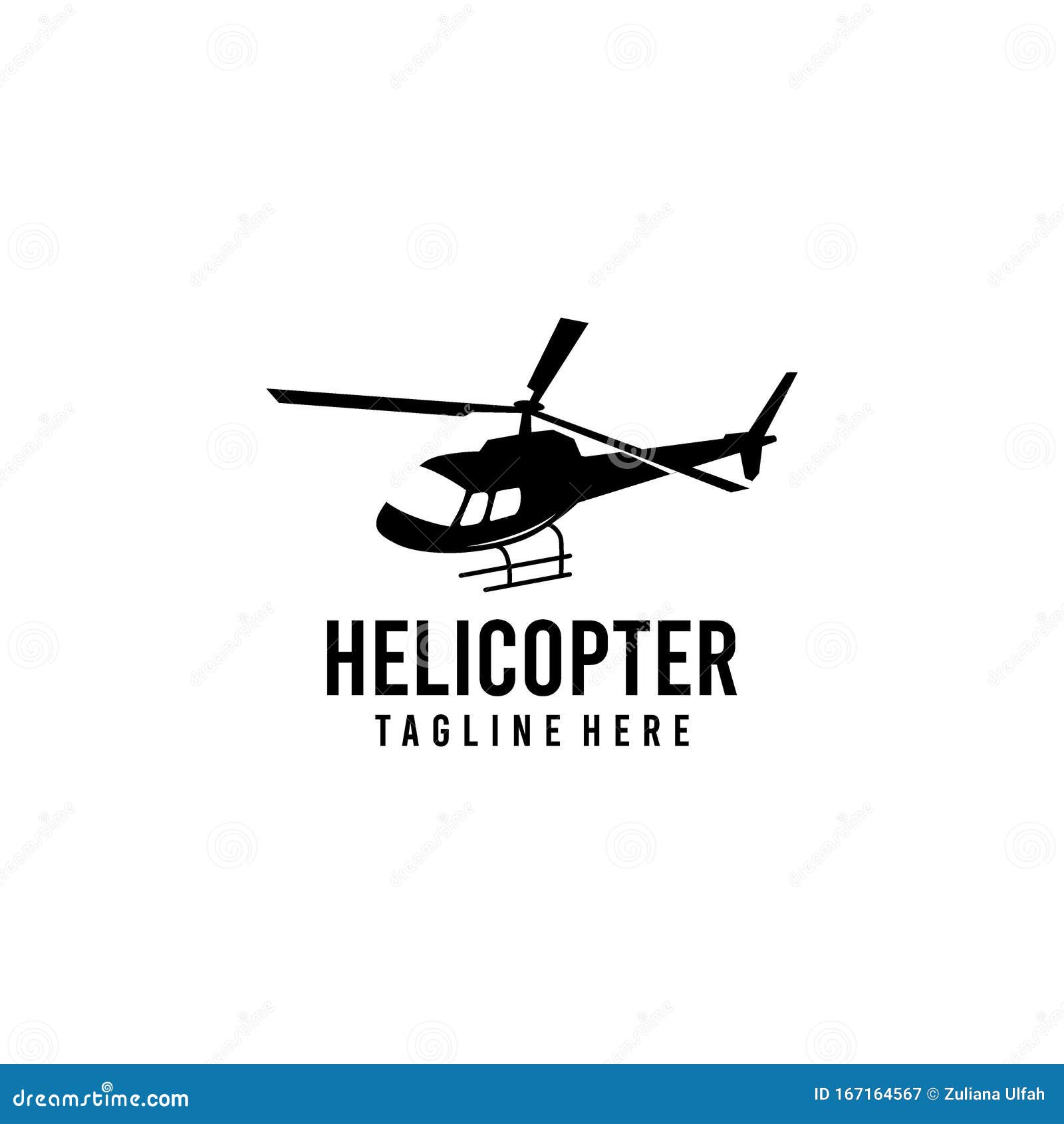 Simple Flat Helicopter Logo Design Vector Stock Image Stock ...