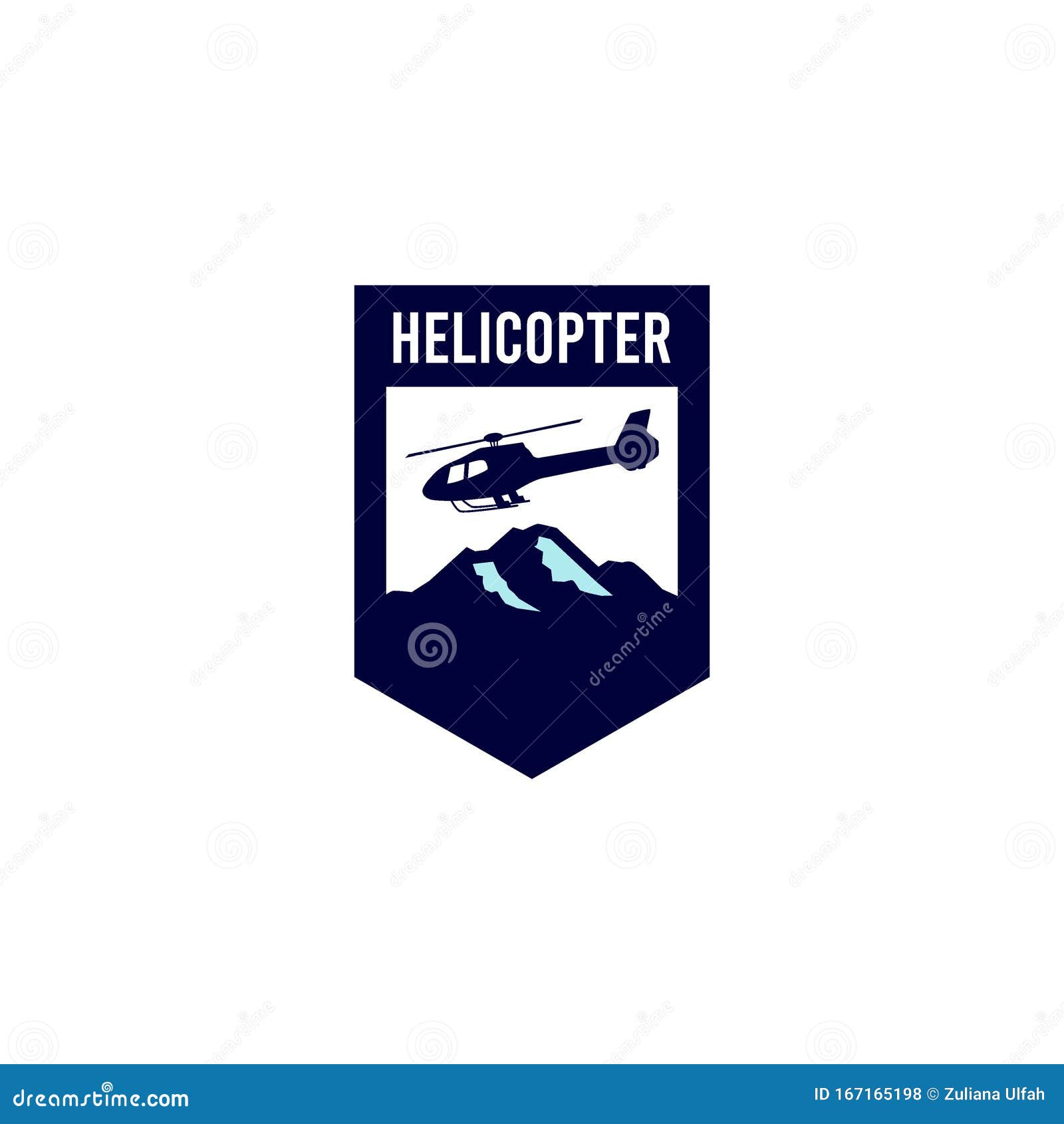 Simple Flat Helicopter Logo Design Vector Stock Image Stock ...