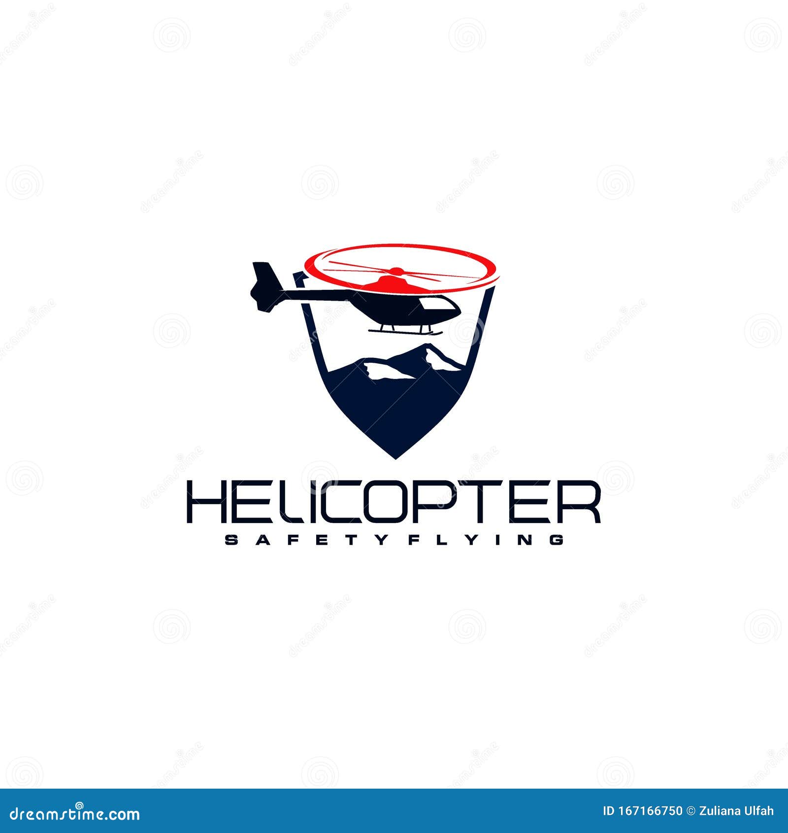 Simple Flat Helicopter Logo Design Vector Stock Image Stock Vector ...