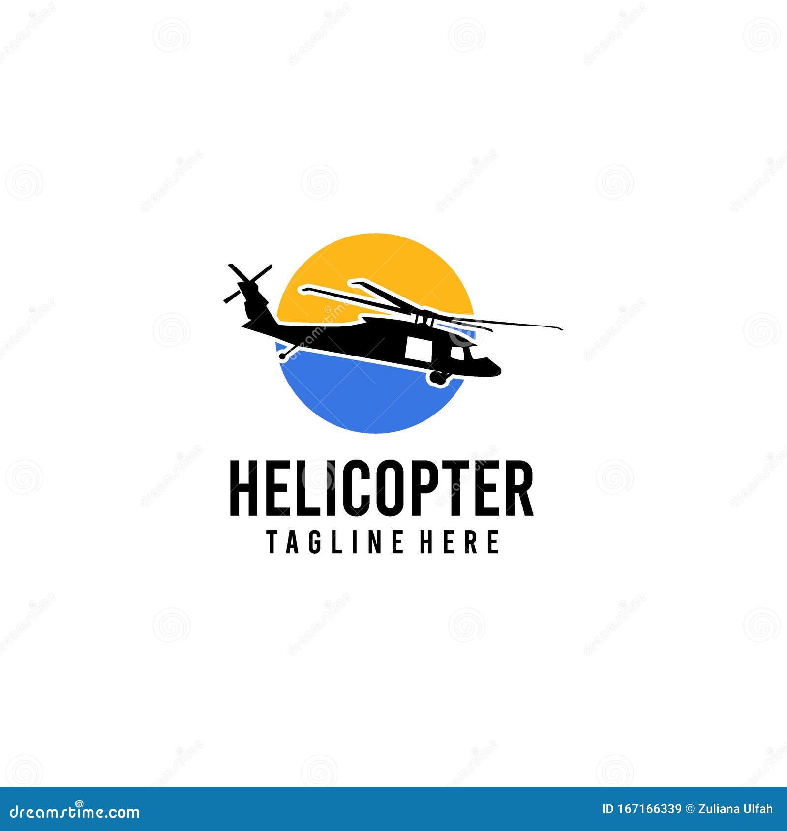 Simple Flat Helicopter Logo Design Vector Stock Image Stock Vector ...