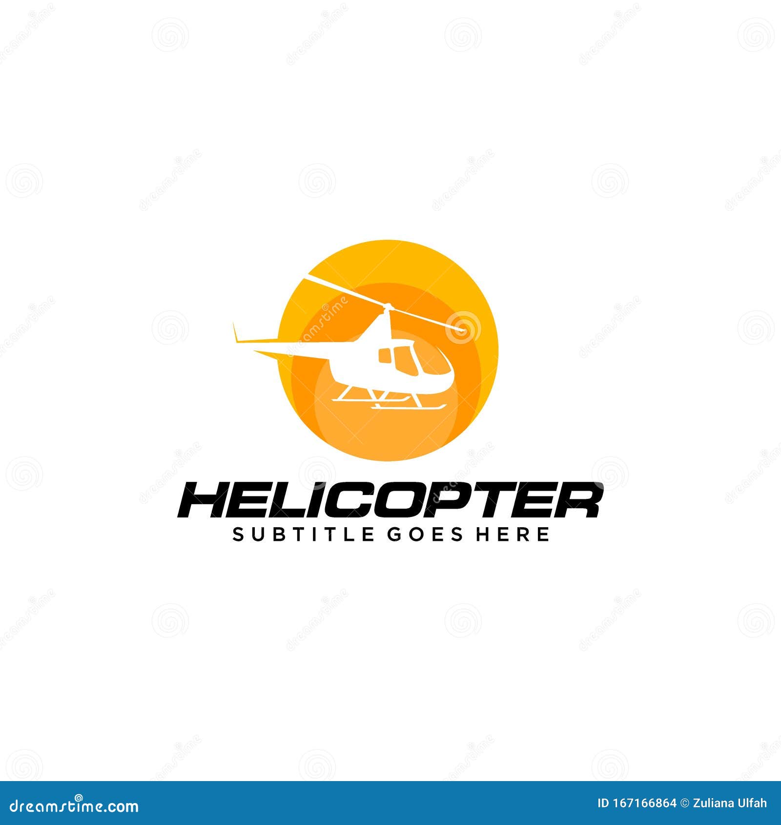 Simple Flat Helicopter Logo Design Vector Stock Image Stock ...