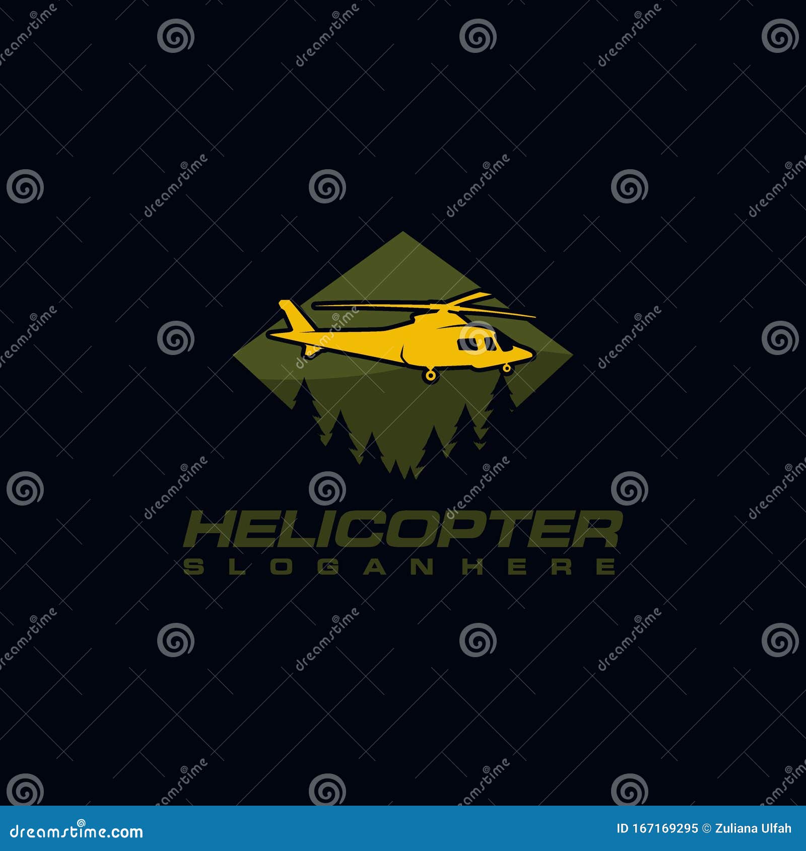 Simple Flat Helicopter Logo Design Vector Stock Image Stock Vector ...
