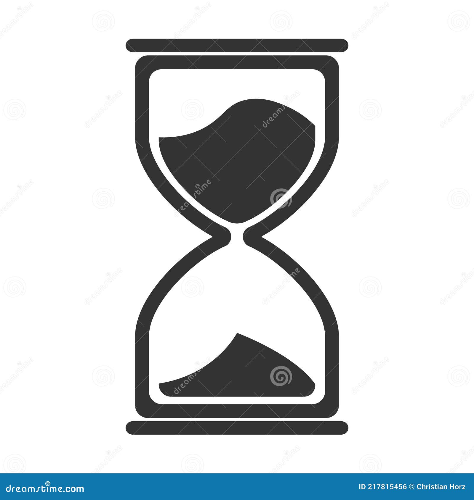 Simple Flat Hourglass Icon or Symbol Isolated on White Stock Vector ...