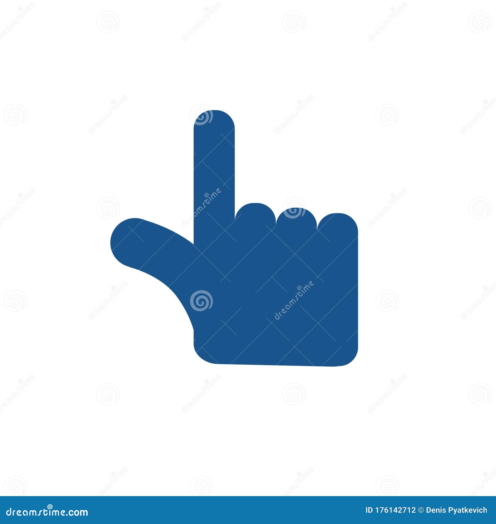 Simple Flat Icon Index Finger. Stock Vector - Illustration of click ...