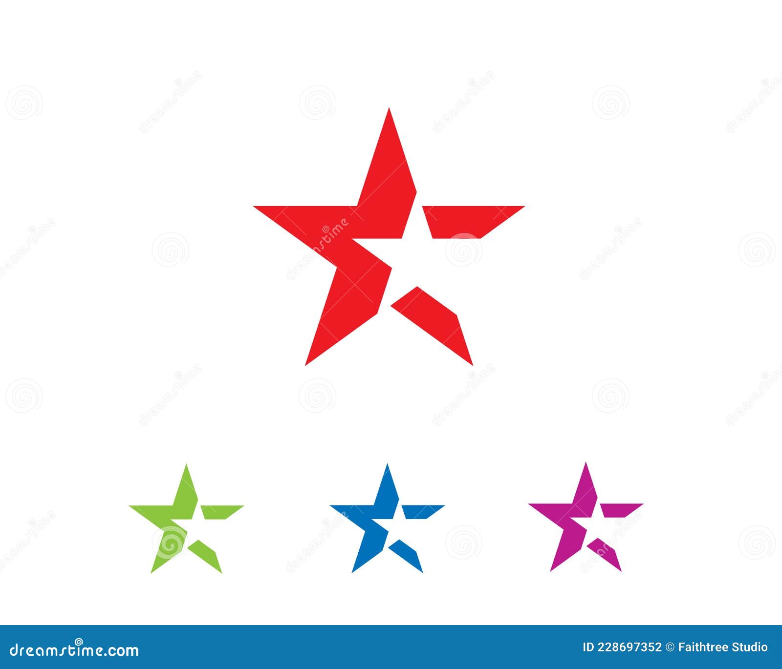 Simple Flat Illustration of Colorful Star Inside a Star Stock Vector ...