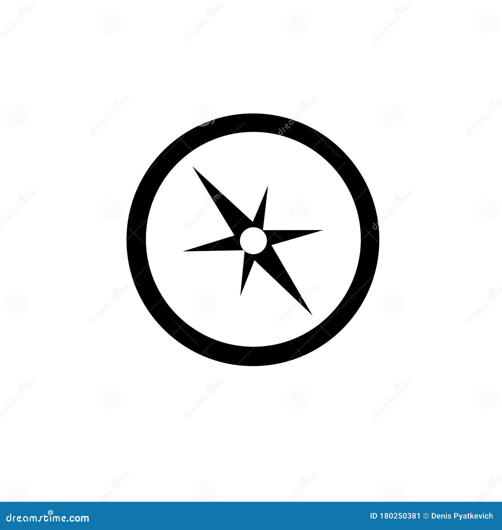 Simple Flat Illustration of a Compass. Stock Vector - Illustration of ...