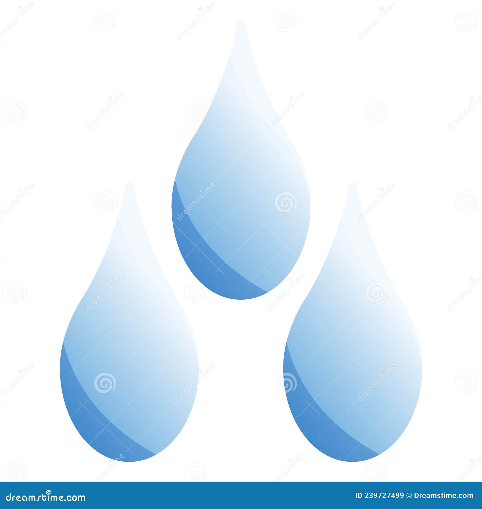 Simple Flat Illustration of a Drop. Isolated Element on White ...