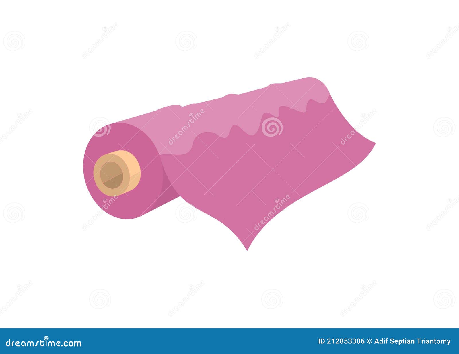 Fabrics Roll Simple Flat Illustration Stock Vector - Illustration of ...