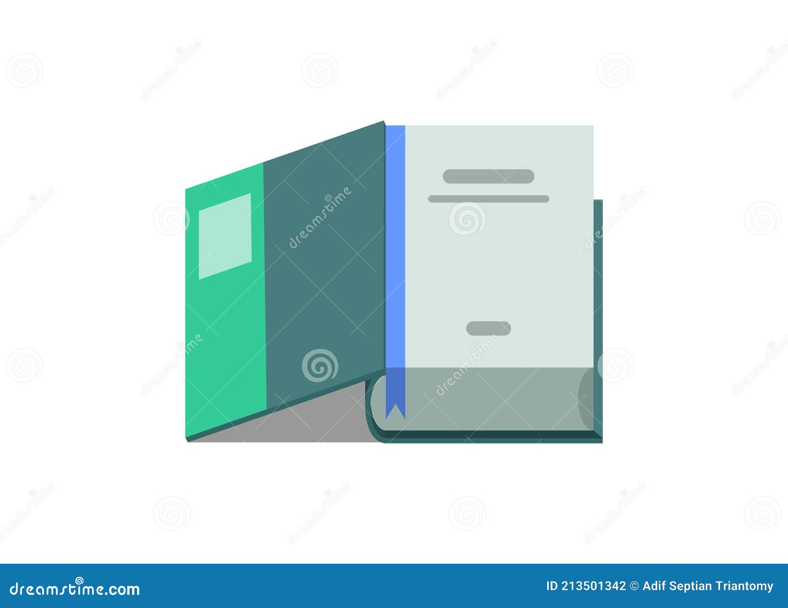 Opened Book. First Page. Simple Flat Illustration. Stock Vector ...