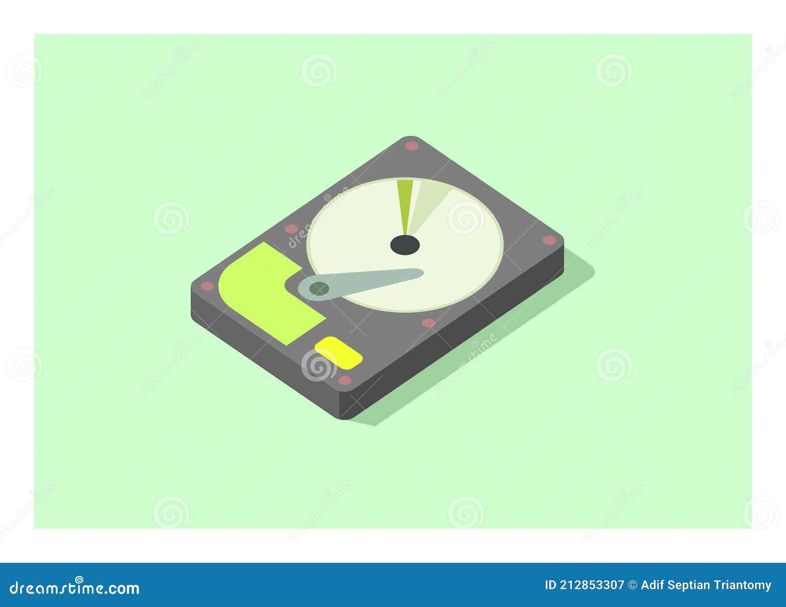 Hard Disk Drive. Simple Flat Illustration Stock Vector - Illustration ...