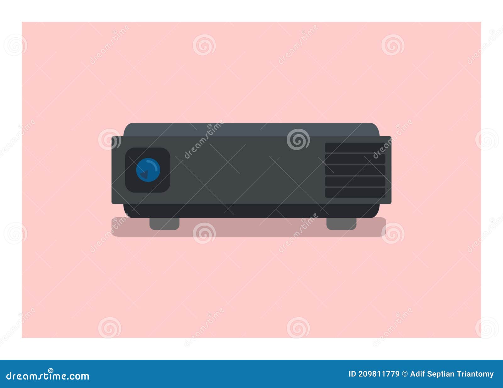 LCD Projector Unit. Simple Flat Illustration Stock Vector ...