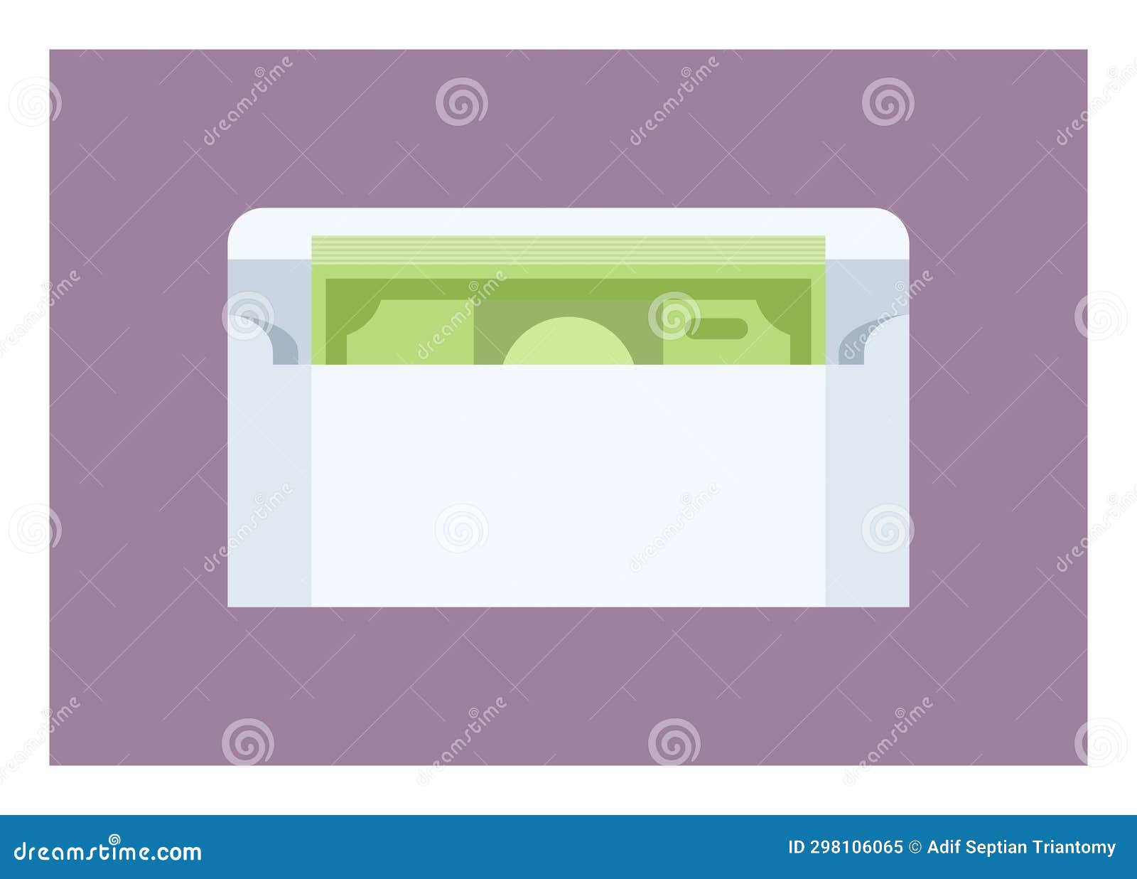 Money Inside Envelope. Simple Flat Illustration. Stock Illustration ...