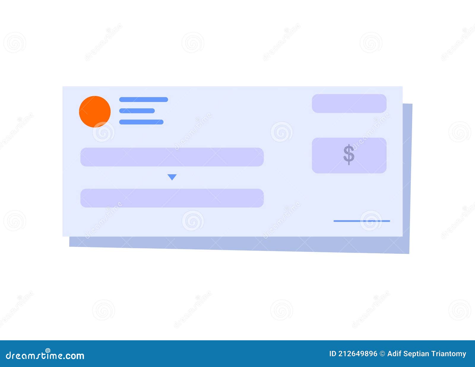 Paper Check Sheet. Simple Flat Illustration Stock Vector - Illustration ...