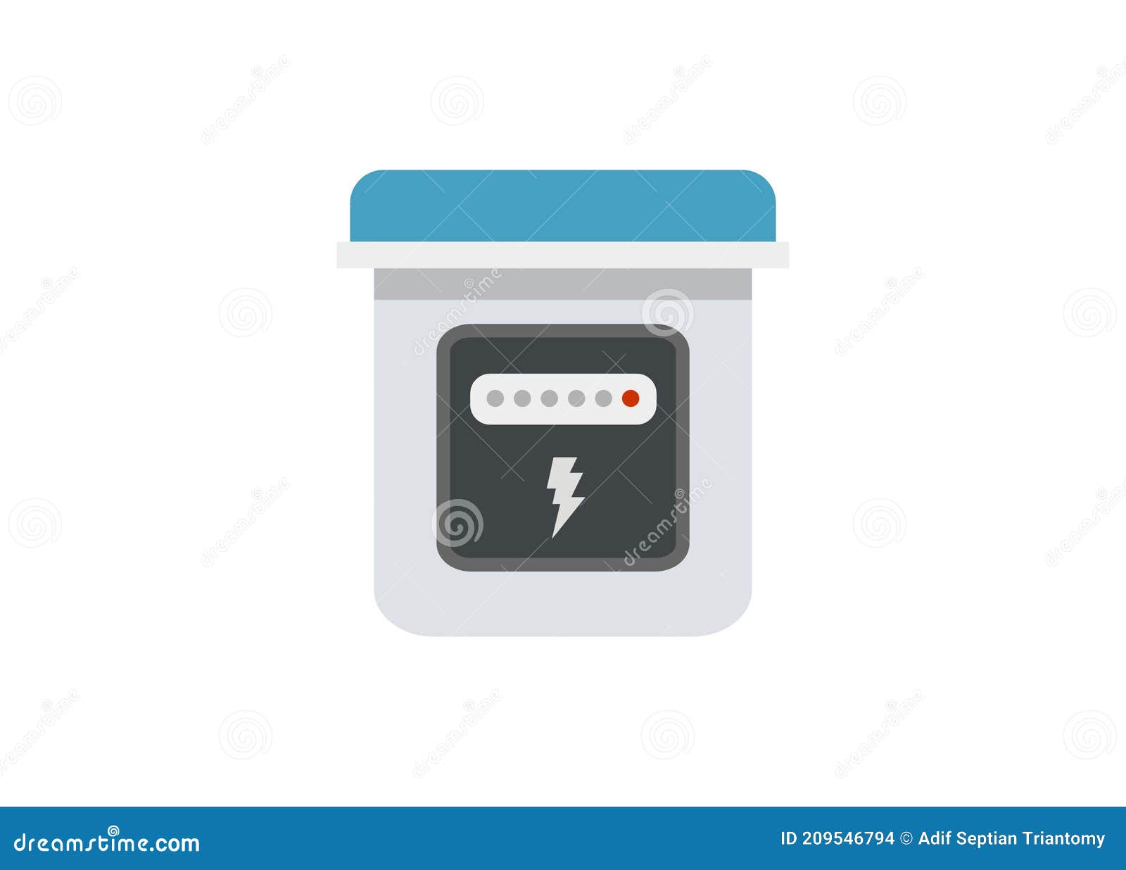 Power Meter Box. Simple Flat Illustration Stock Vector - Illustration ...