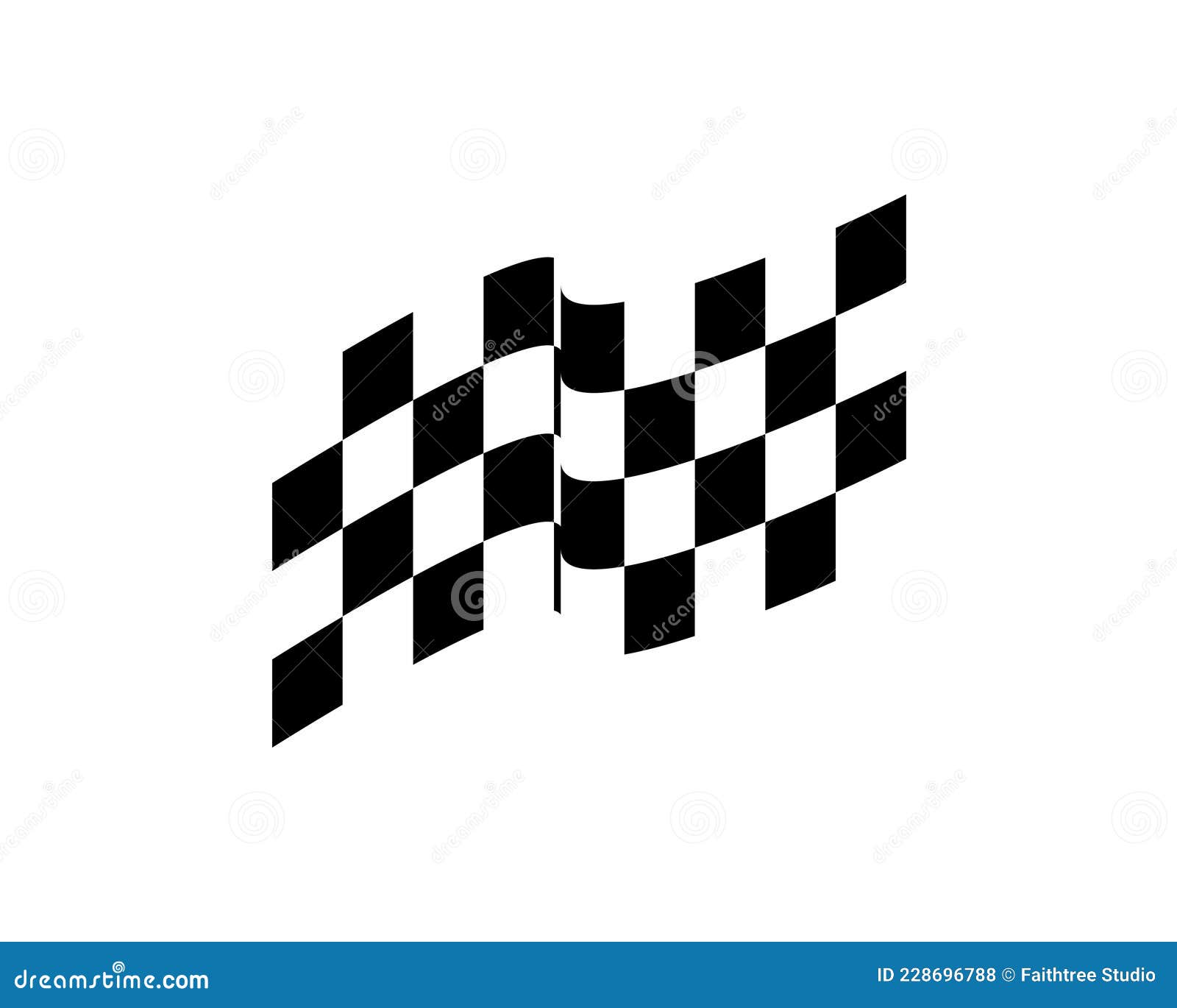 Simple Flat Illustration of Race Flag Stock Vector - Illustration of ...
