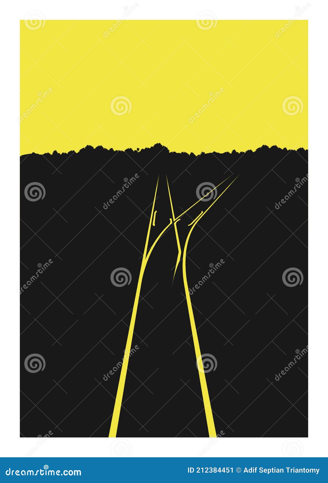 Railway Junction. Simple Flat Illustration. Stock Vector - Illustration ...