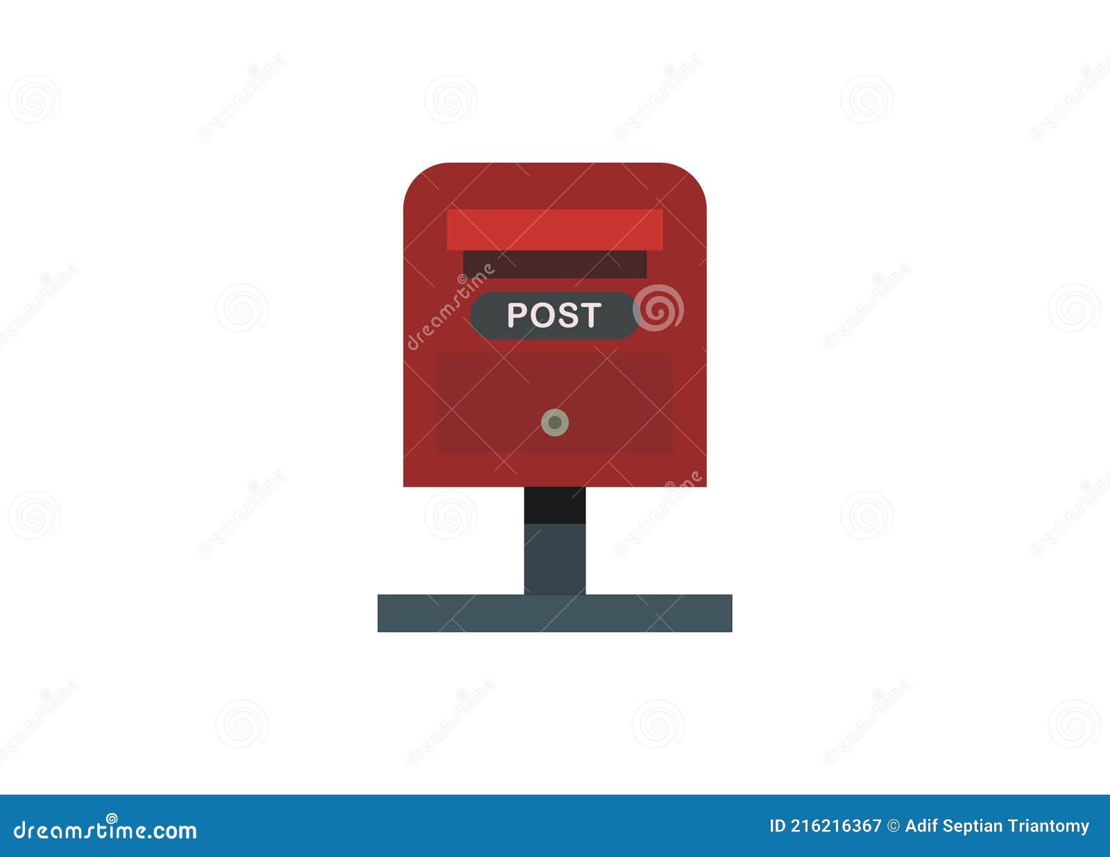 Red Mail Box/post Box. Simple Flat Illustration. Stock Vector ...