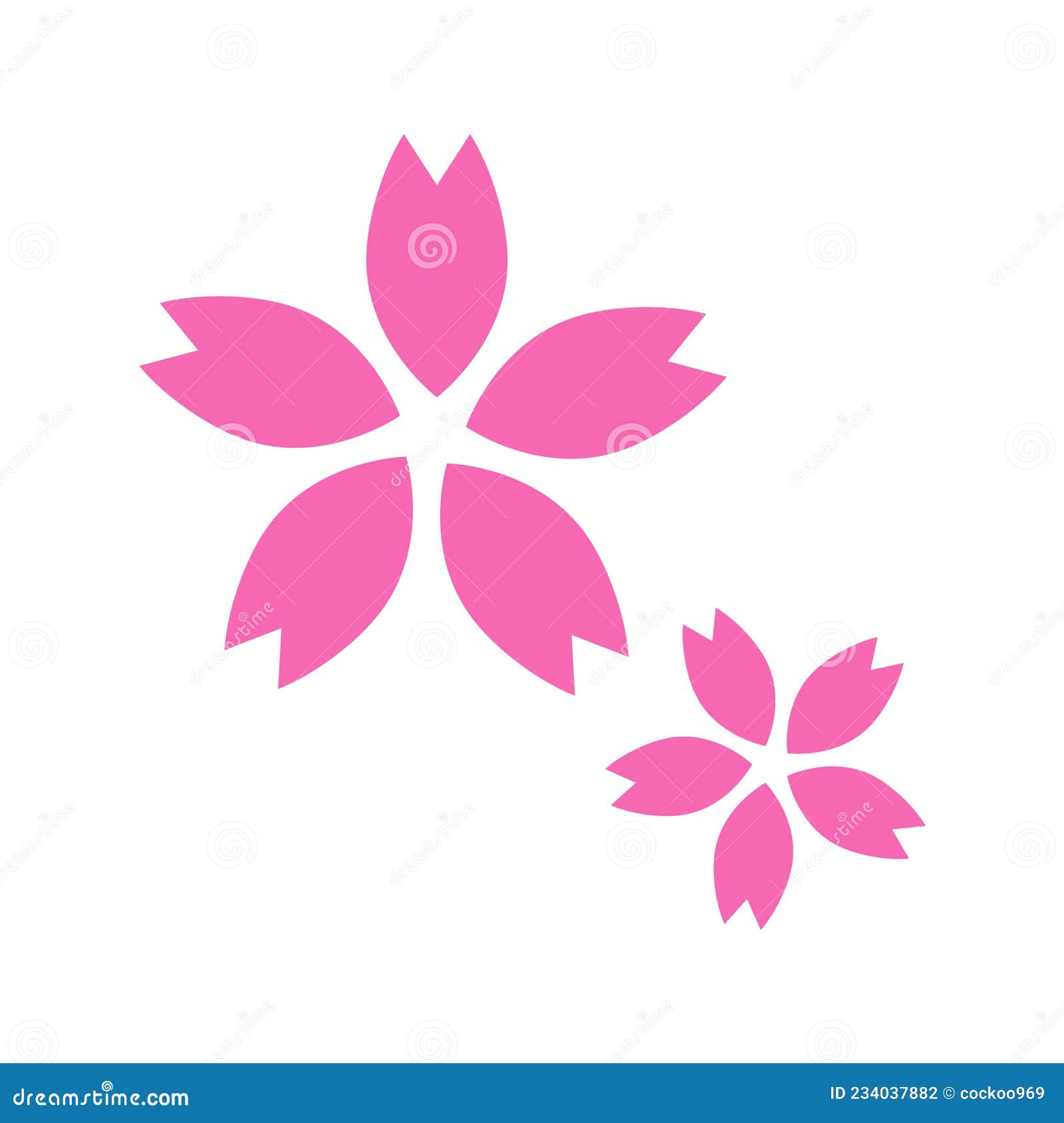 Simple and Flat Illustration of Sakura Stock Vector - Illustration of ...