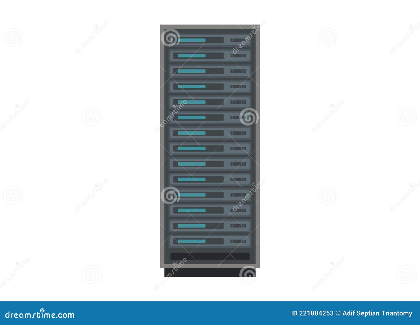 Server Rack. Simple Flat Illustration. Stock Vector - Illustration of ...
