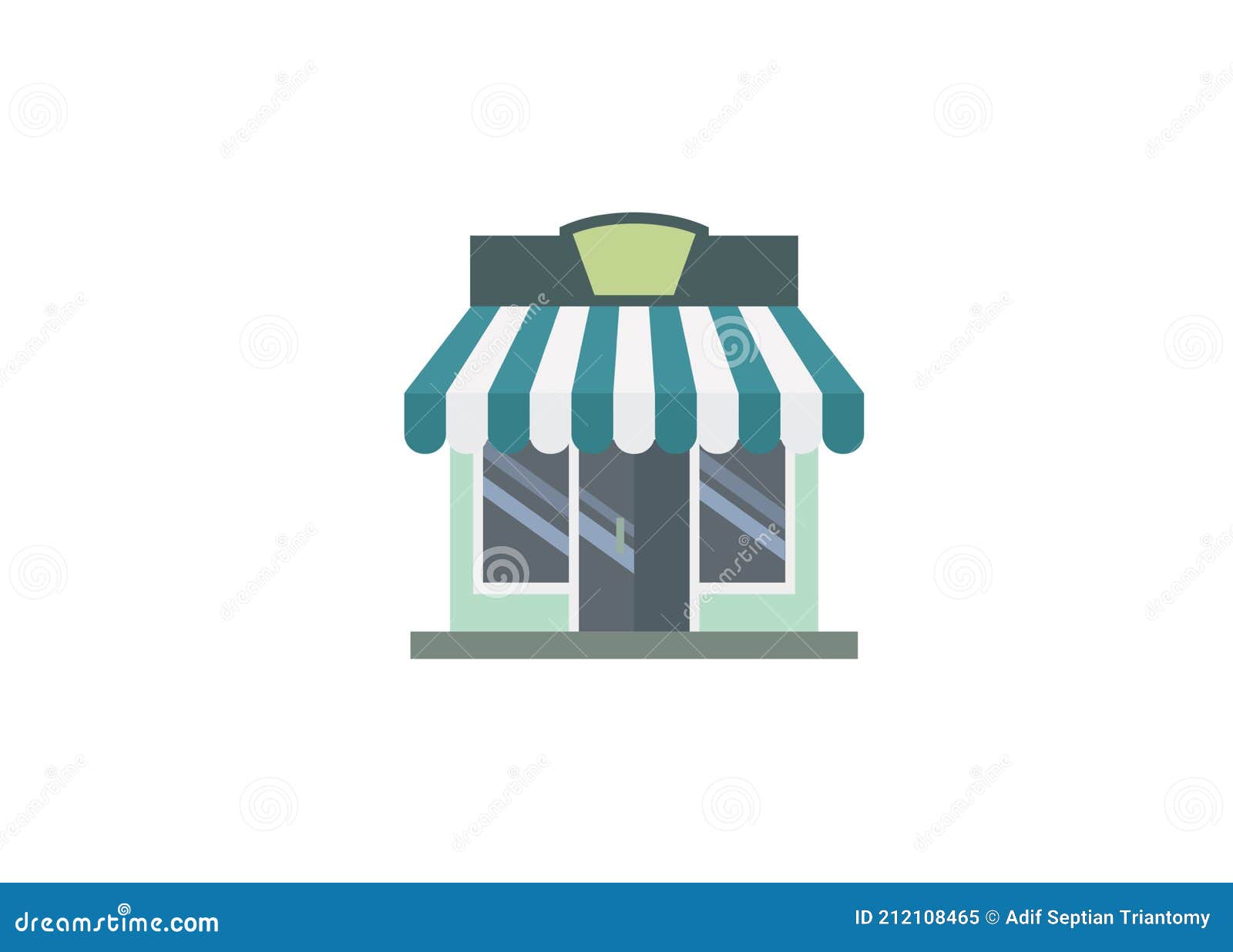 Shop Building. Simple Flat Illustration. Stock Vector - Illustration of ...