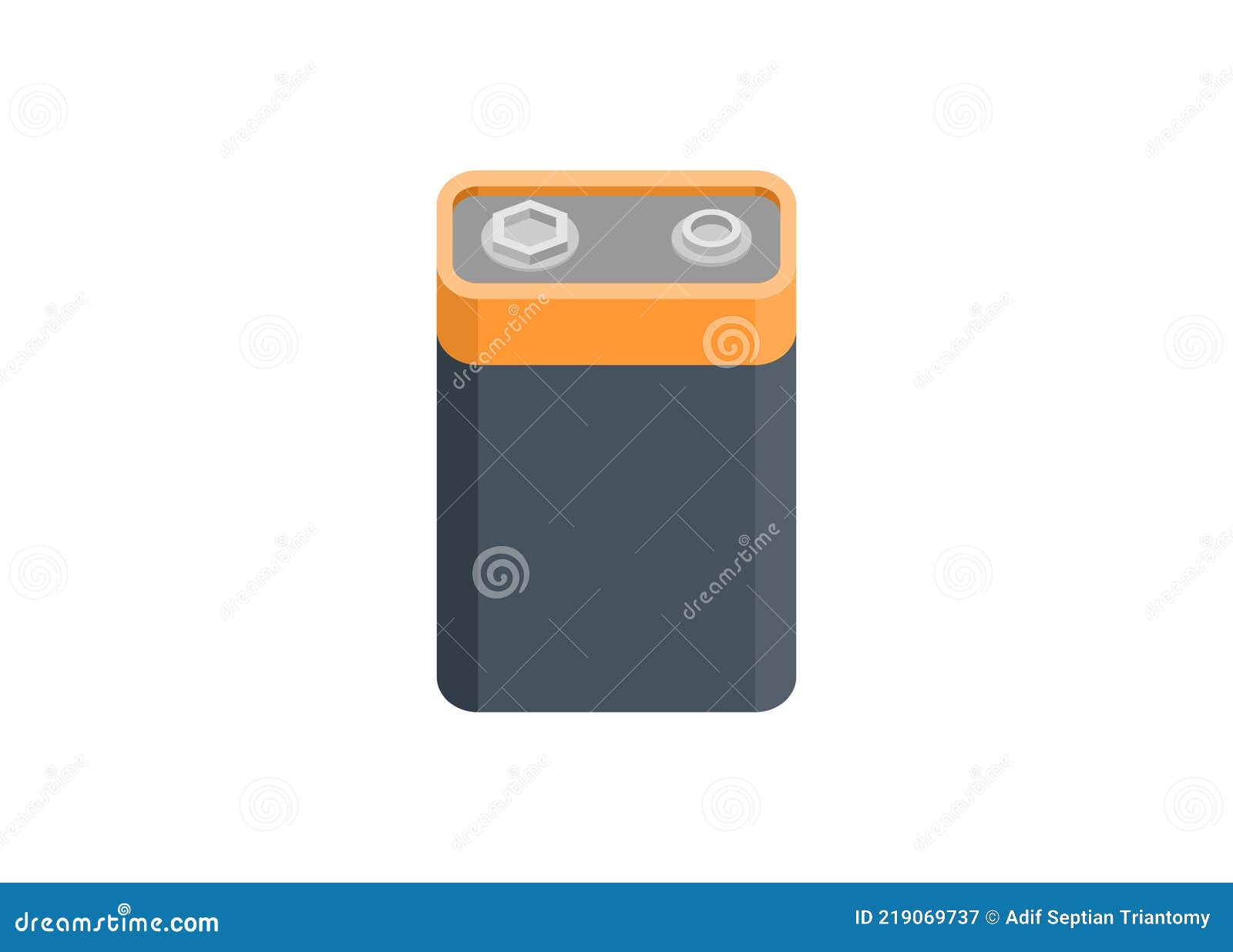 Square Battery. Simple Flat Illustration Stock Vector - Illustration of ...