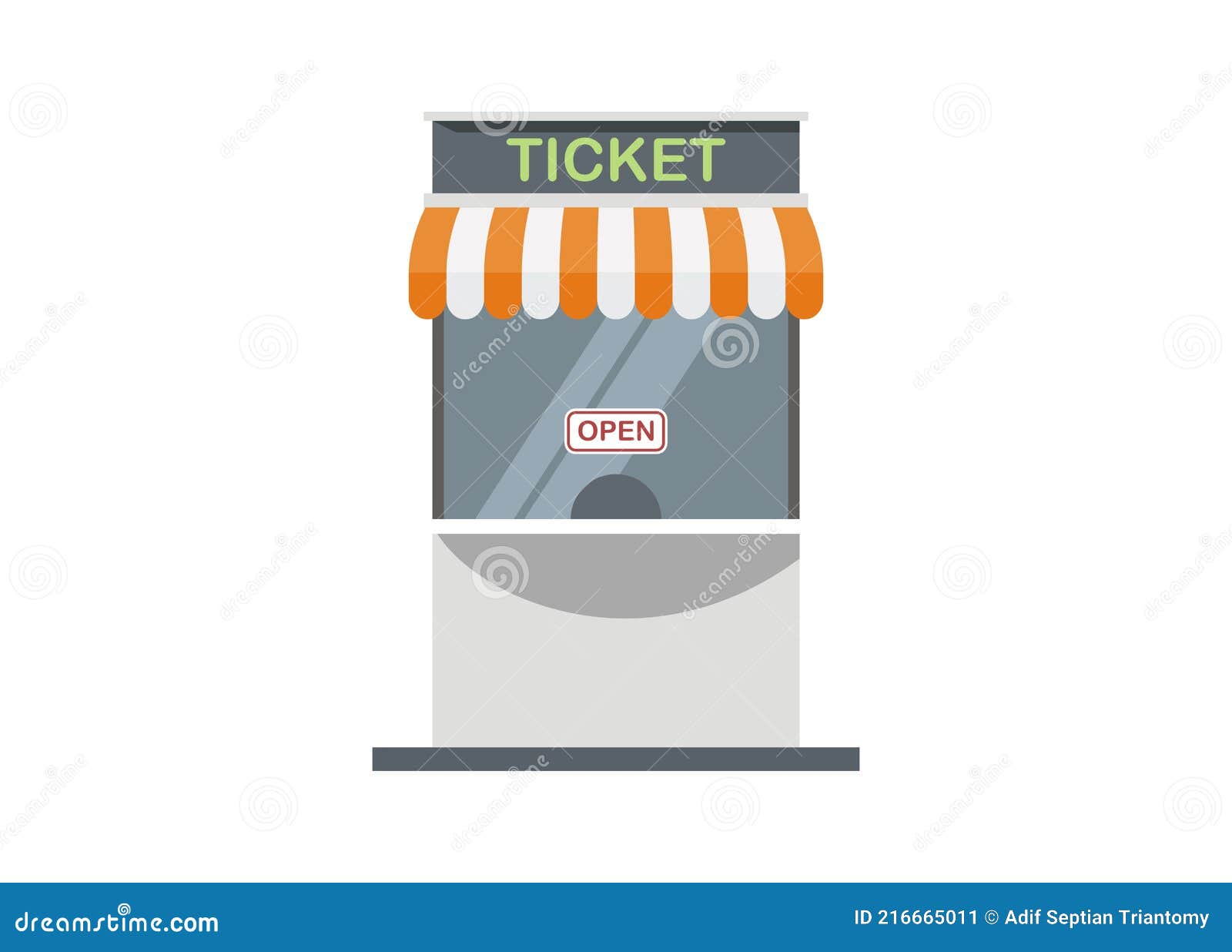 Ticket Box. Simple Flat Illustration. Stock Vector - Illustration of ...