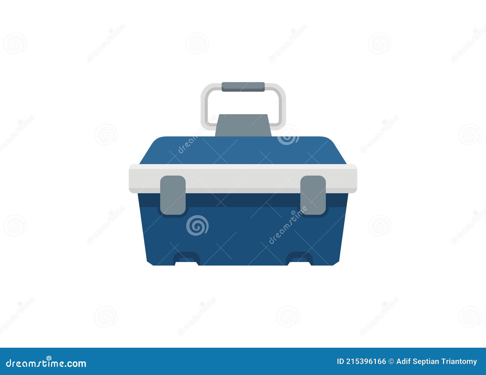 Blue Tool Box. Simple Flat Illustration Stock Vector - Illustration of ...