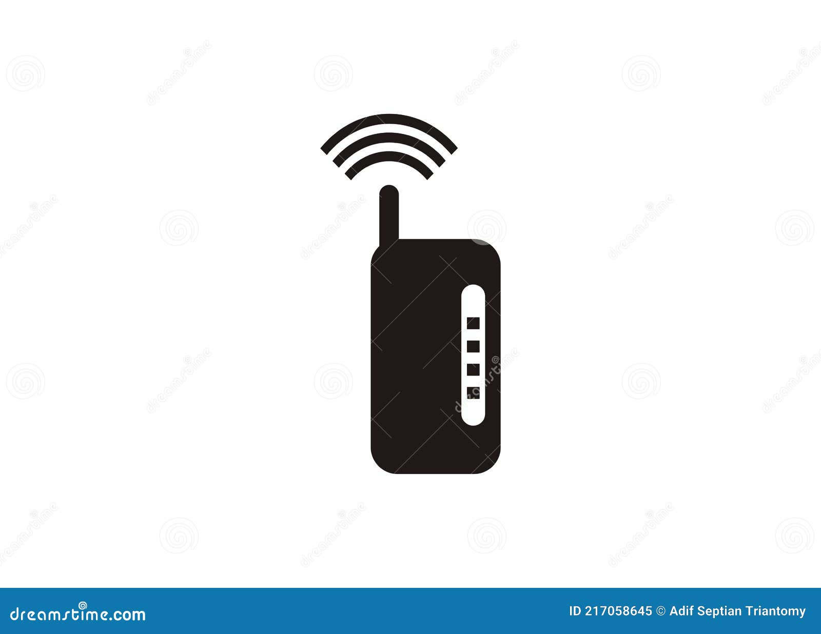 Wifi Repeater/router. Simple Illustration In Black And White. Cartoon ...