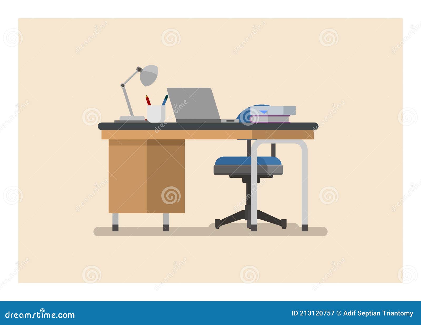 Workplace. Workspace. Simple Flat Illustration Stock Vector ...