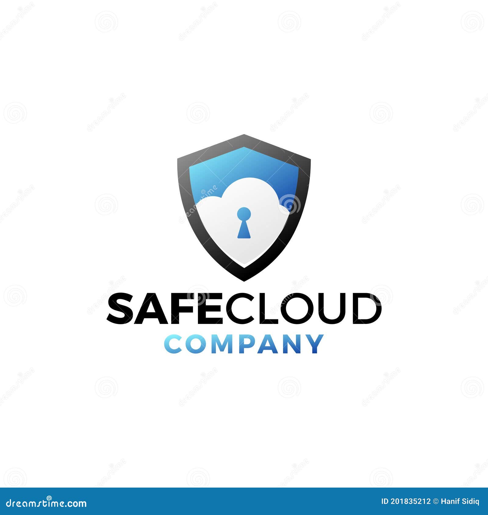 Internet Security Safe Cloud Network and Shield Logo Design Template ...
