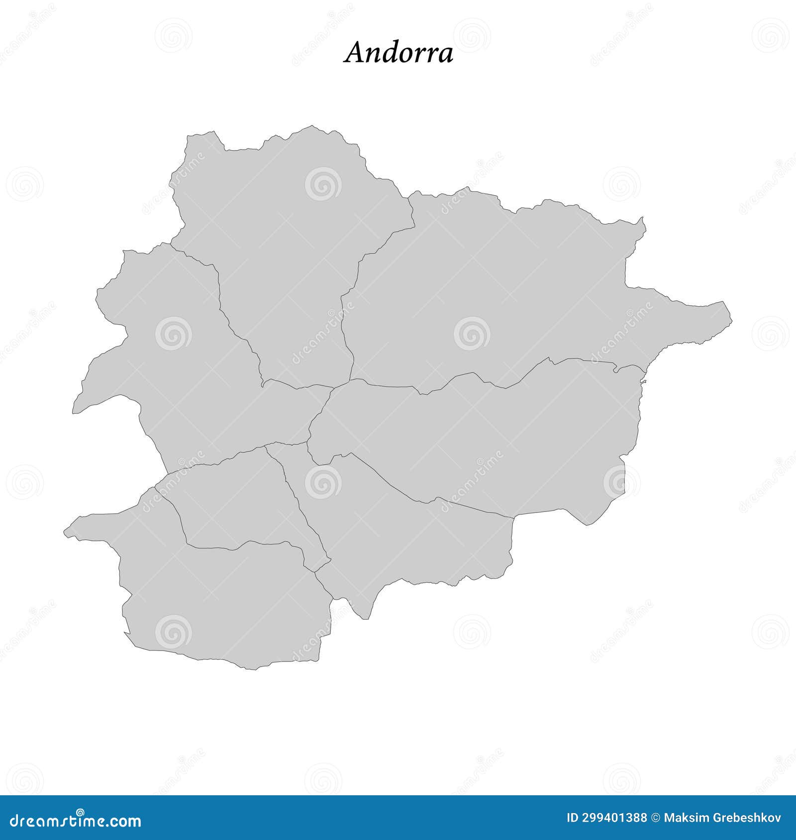 Andorra Map - Simple Hand Drawn Stylized Concept With Sketch Black Line ...