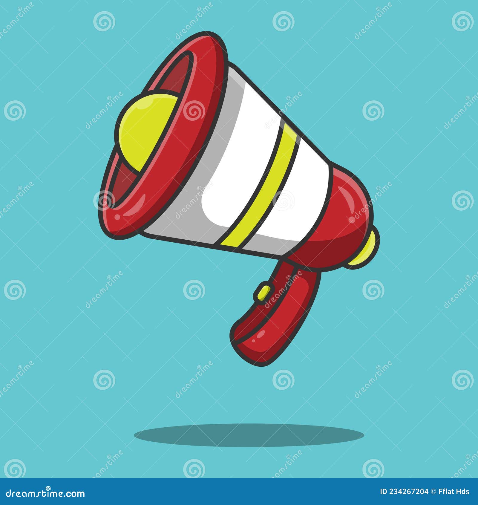 Simple Flat Megaphone Illustration Stock Vector - Illustration of icon ...