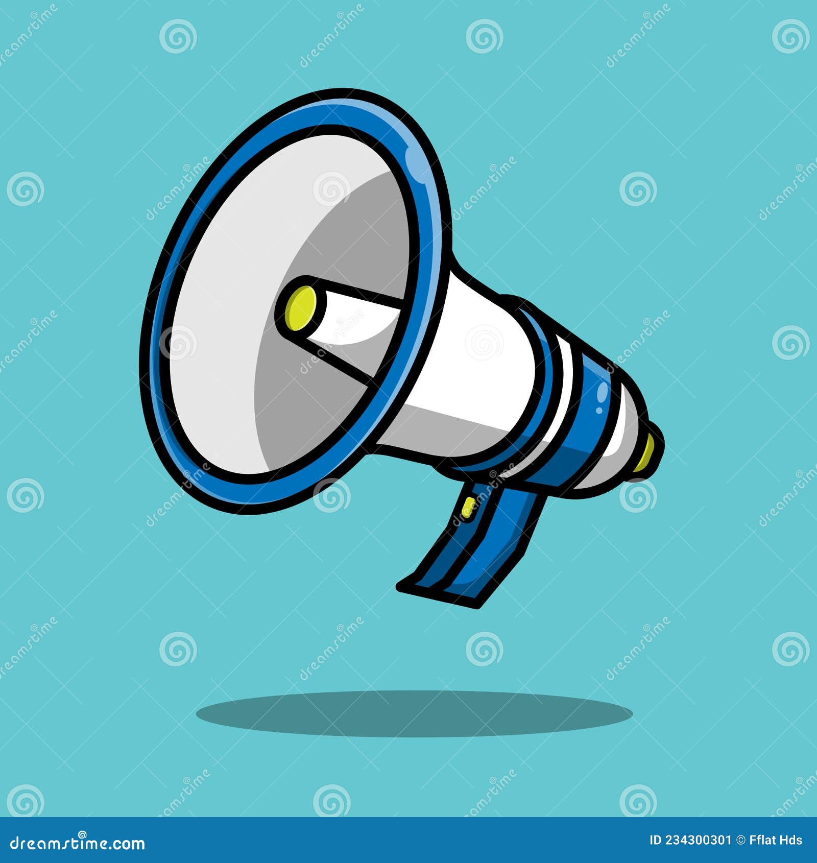 Simple Flat Megaphone Illustration Stock Vector - Illustration of ...