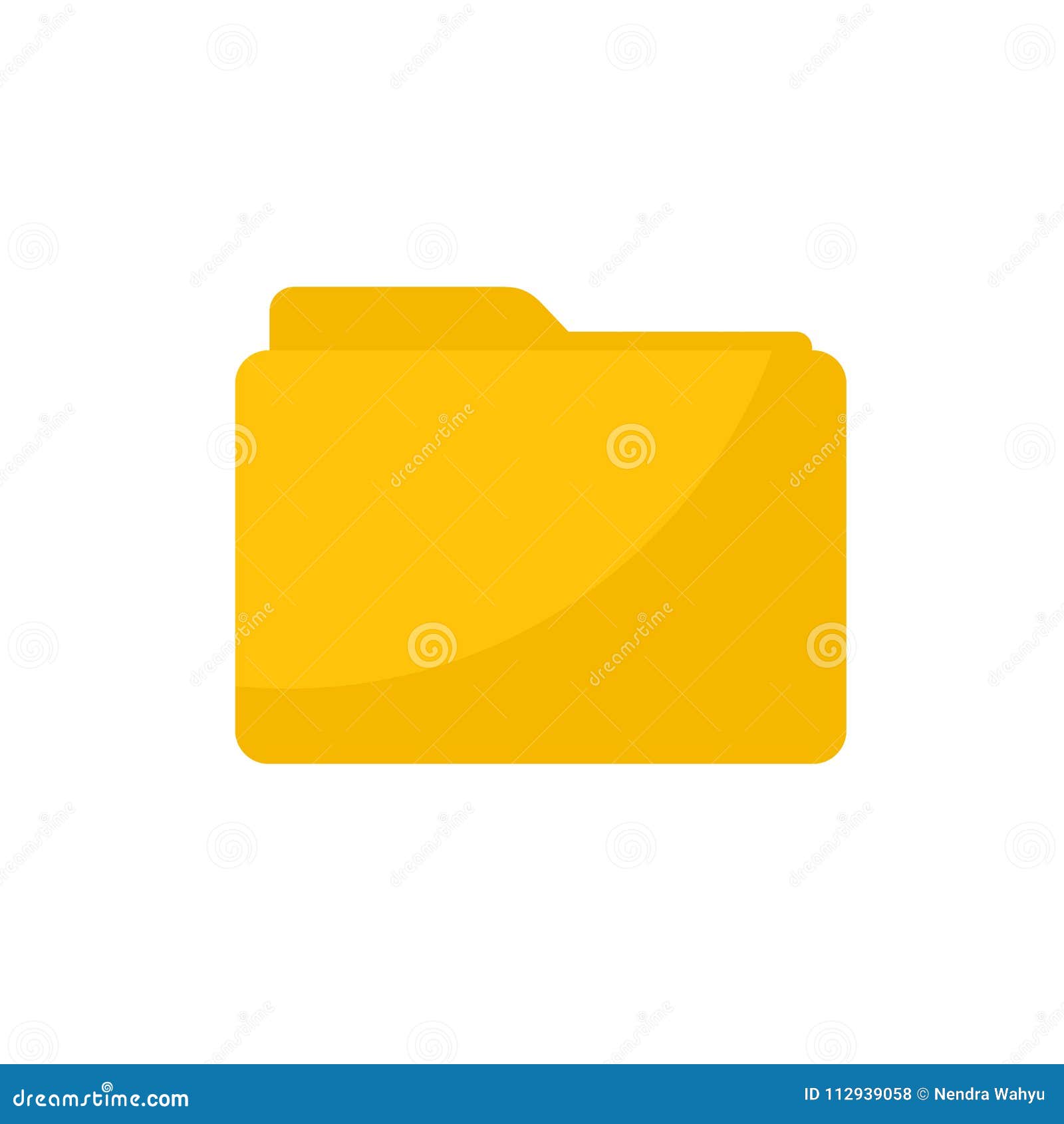Simple Flat Minimalist Blank Folder Icon Stock Vector - Illustration of ...