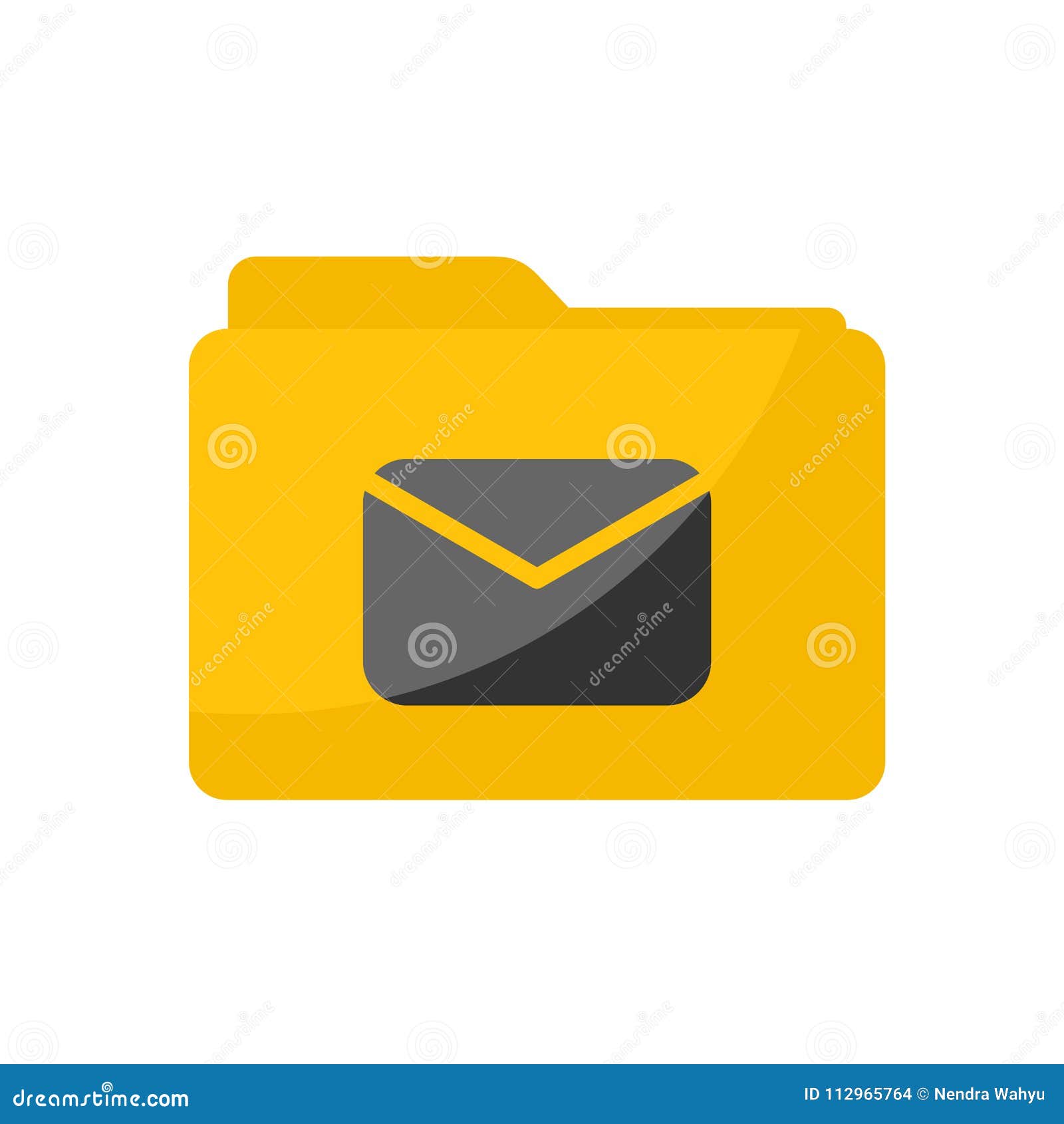 Simple Flat Minimalist Email Folder Icon Stock Vector - Illustration of ...
