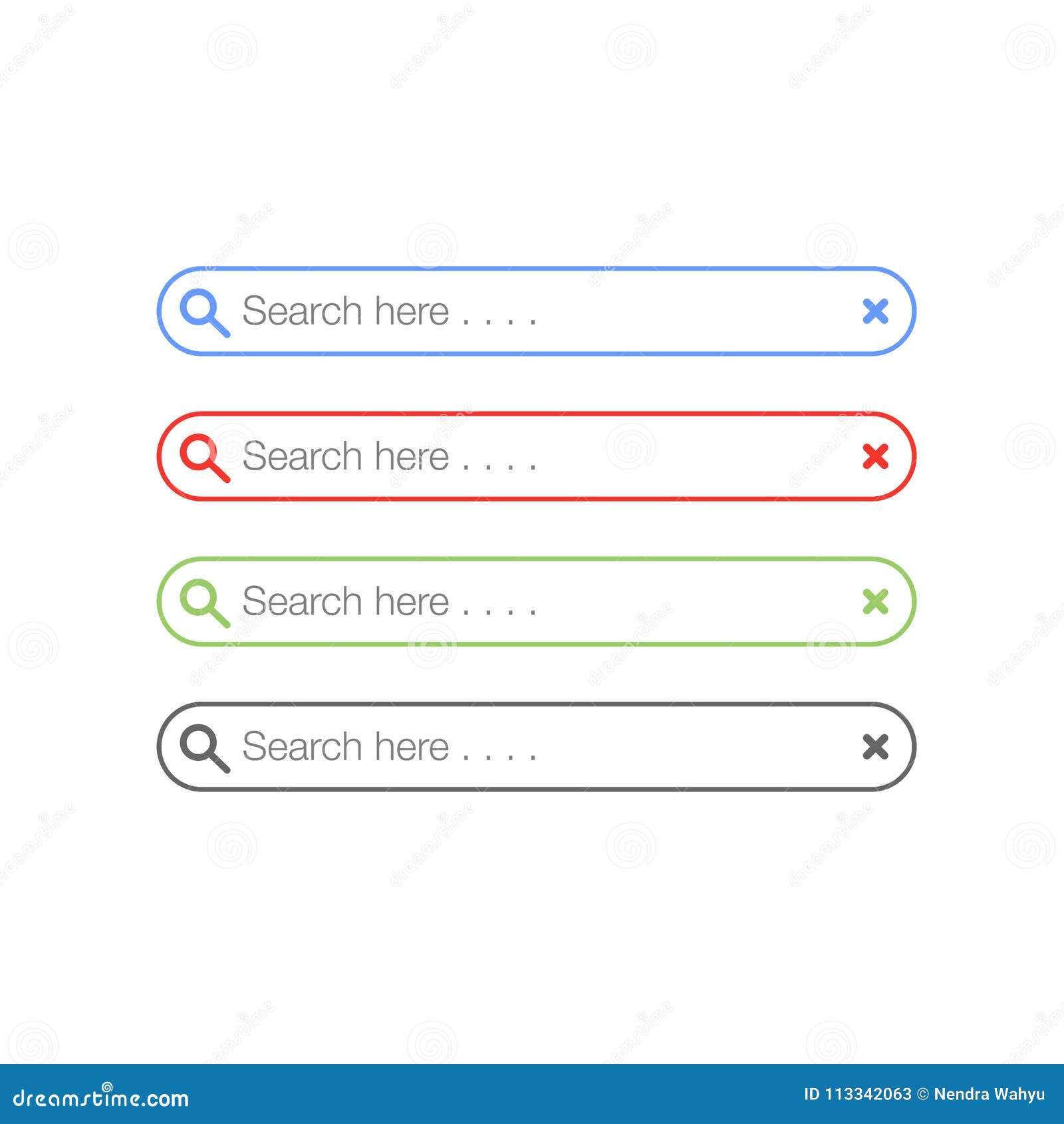 Simple Flat Minimalist Rounded Search Button Icon Stock Vector ...