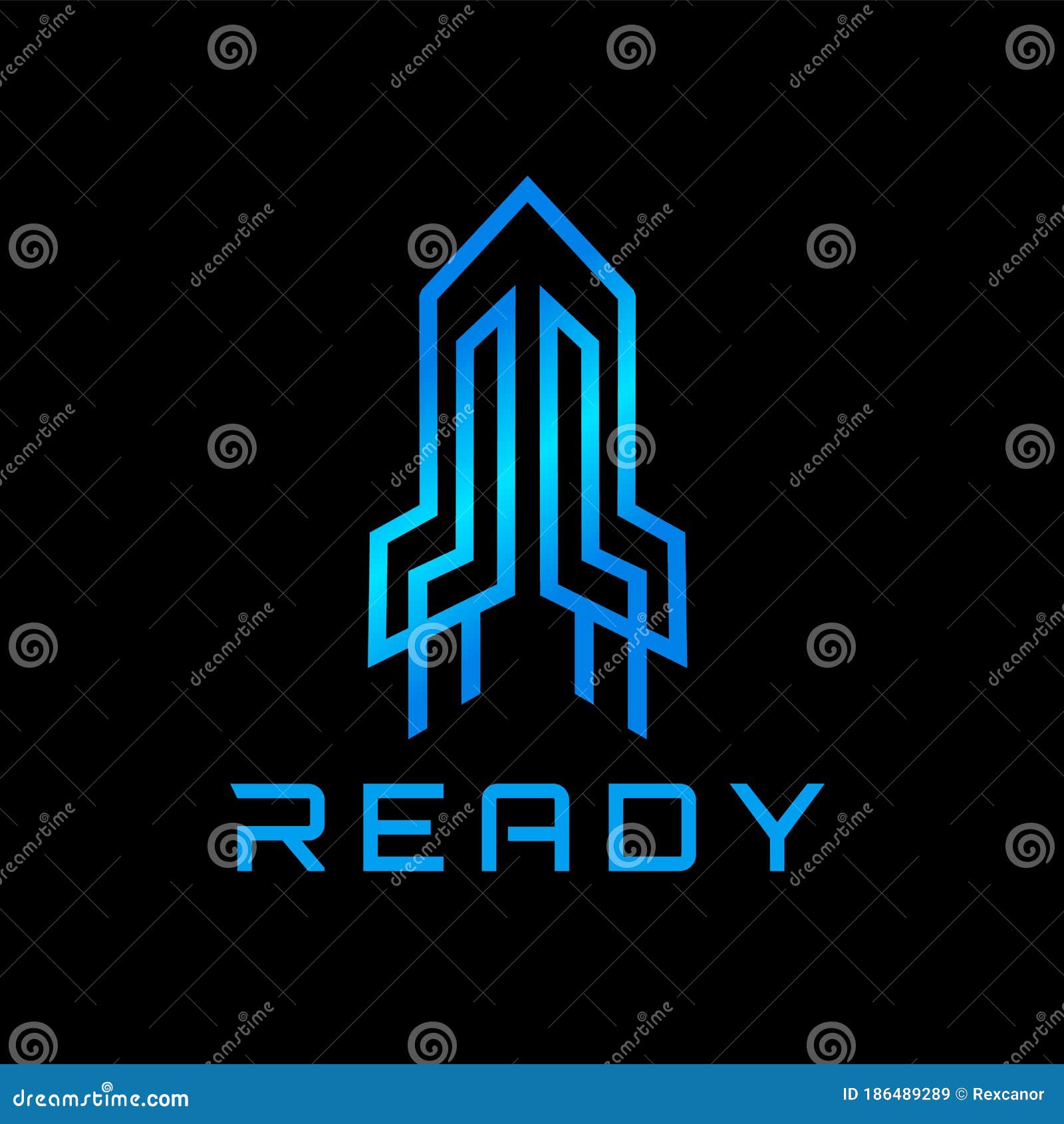 Simple Flat Modern Rocket Line Logo Designs Inspiration Stock Vector ...